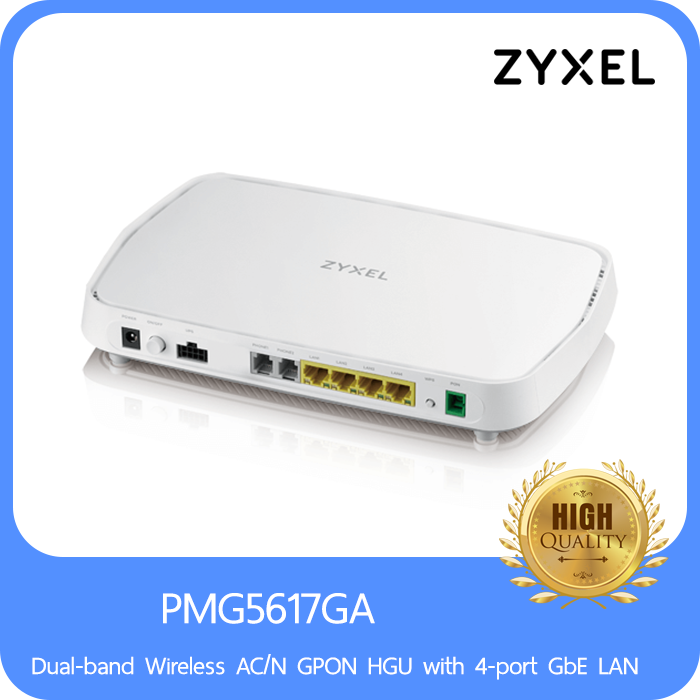 PMG5617GA ZYXEL ONU /ONT Dual-band Wireless AC/N GPON HGU with 4-port ... PMG5617GA ZYXEL ONU /ONT Dual-band Wireless AC/N GPON HGU with 4-port ...
