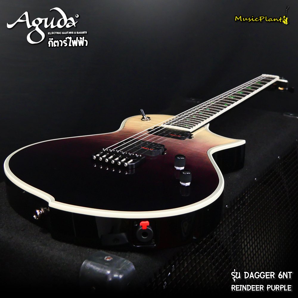 Aguda Electric Guitar กีตาร์ไฟฟ้า Metal รุ่น DAGGER 6NT Reindeer Purple ...