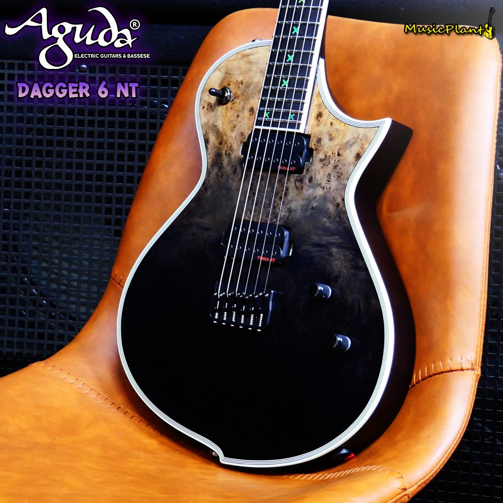 Aguda Electric Guitar กีตาร์ไฟฟ้า Metal รุ่น DAGGER 6NT Yellow Fade ...