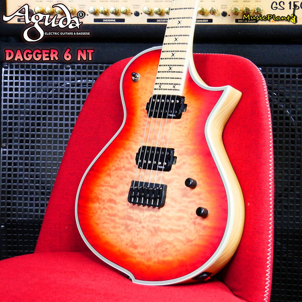 Aguda Electric Guitar กีตาร์ไฟฟ้า Metal รุ่น DAGGER 6NT - musicplant