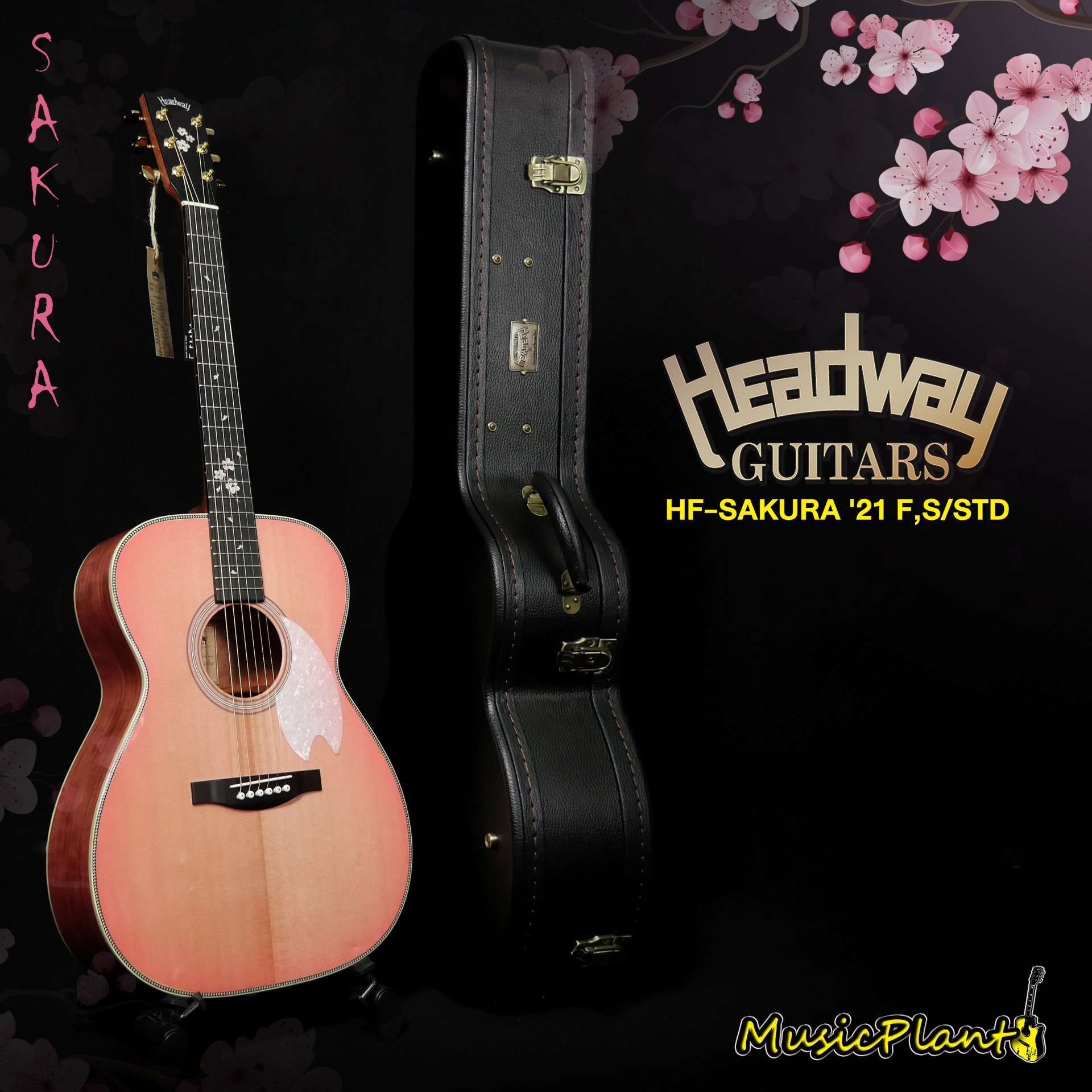 Headway กีตาร์โปร่ง รุ่น HF-SAKURA '21 F,S/STD - musicplant