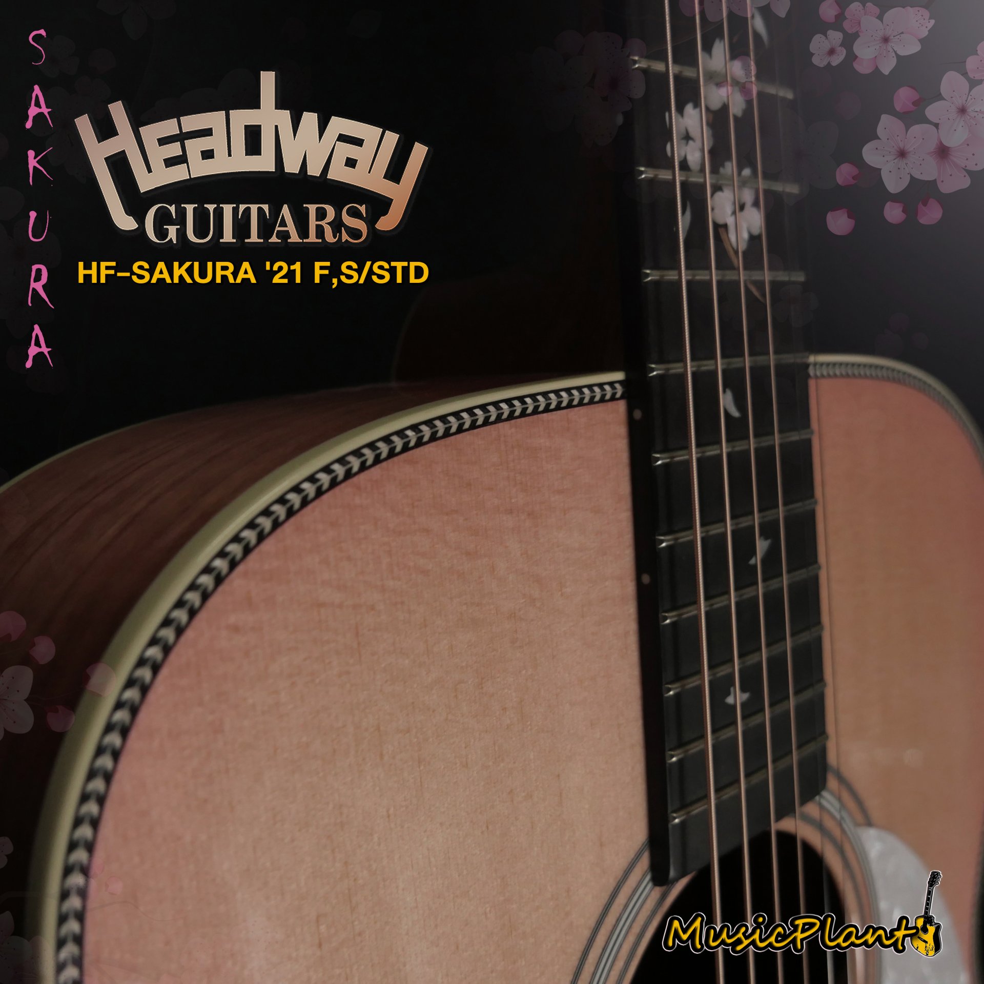 Headway กีตาร์โปร่ง รุ่น HF-SAKURA '21 F,S/STD - musicplant