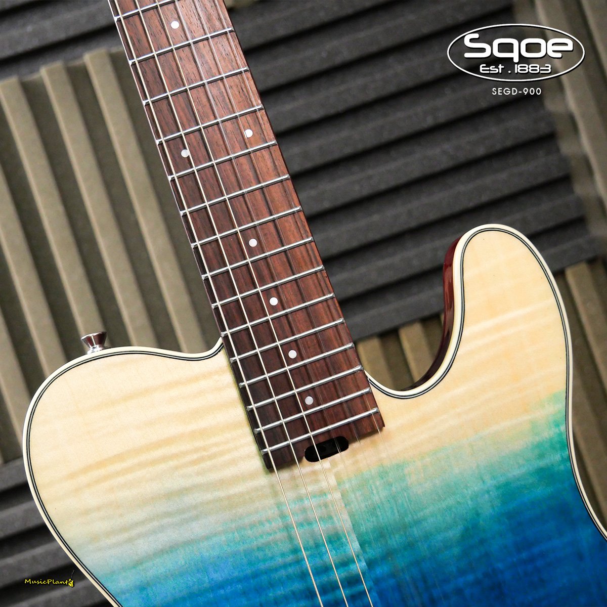 Sqoe Nylon Silent Guitar - SEGD900 (Quilted Maple) - musicplant