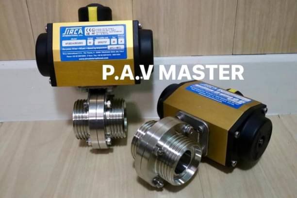 SIRCA AP2DA + Butterfly Valves Sanitary - pneumaticandvalve