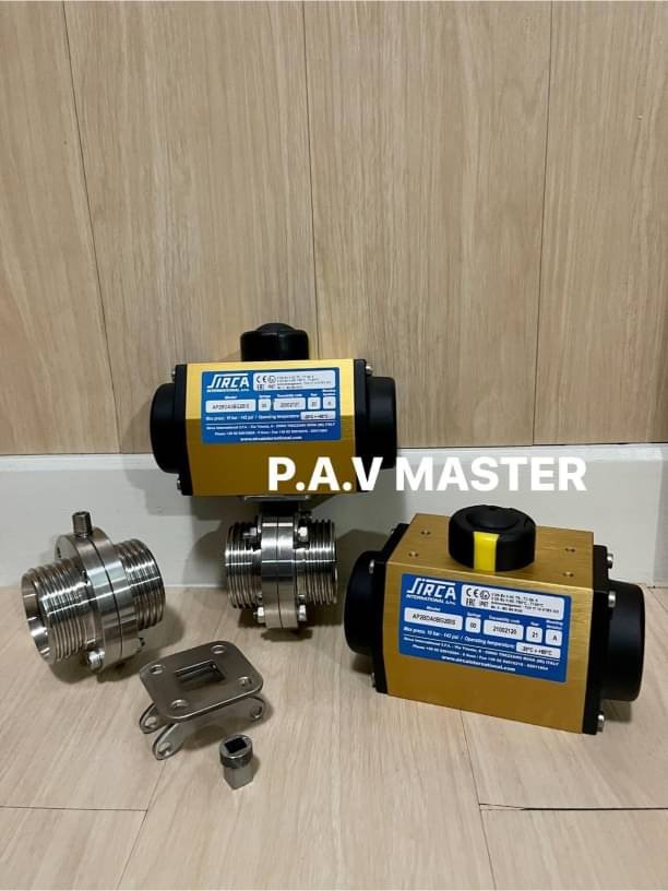 SIRCA AP2DA + Butterfly Valves Sanitary - pneumaticandvalve