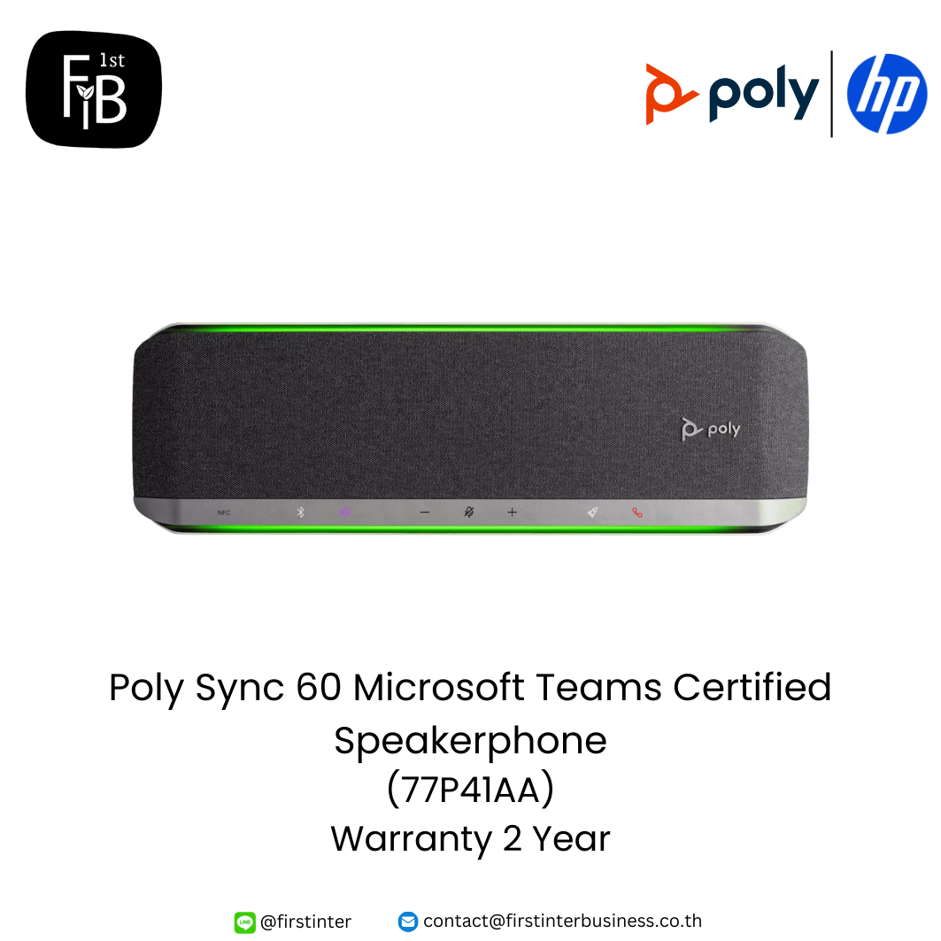 Poly Sync 60 Microsoft Teams Certified Speakerphone l HP I Poly สำหรับ ...