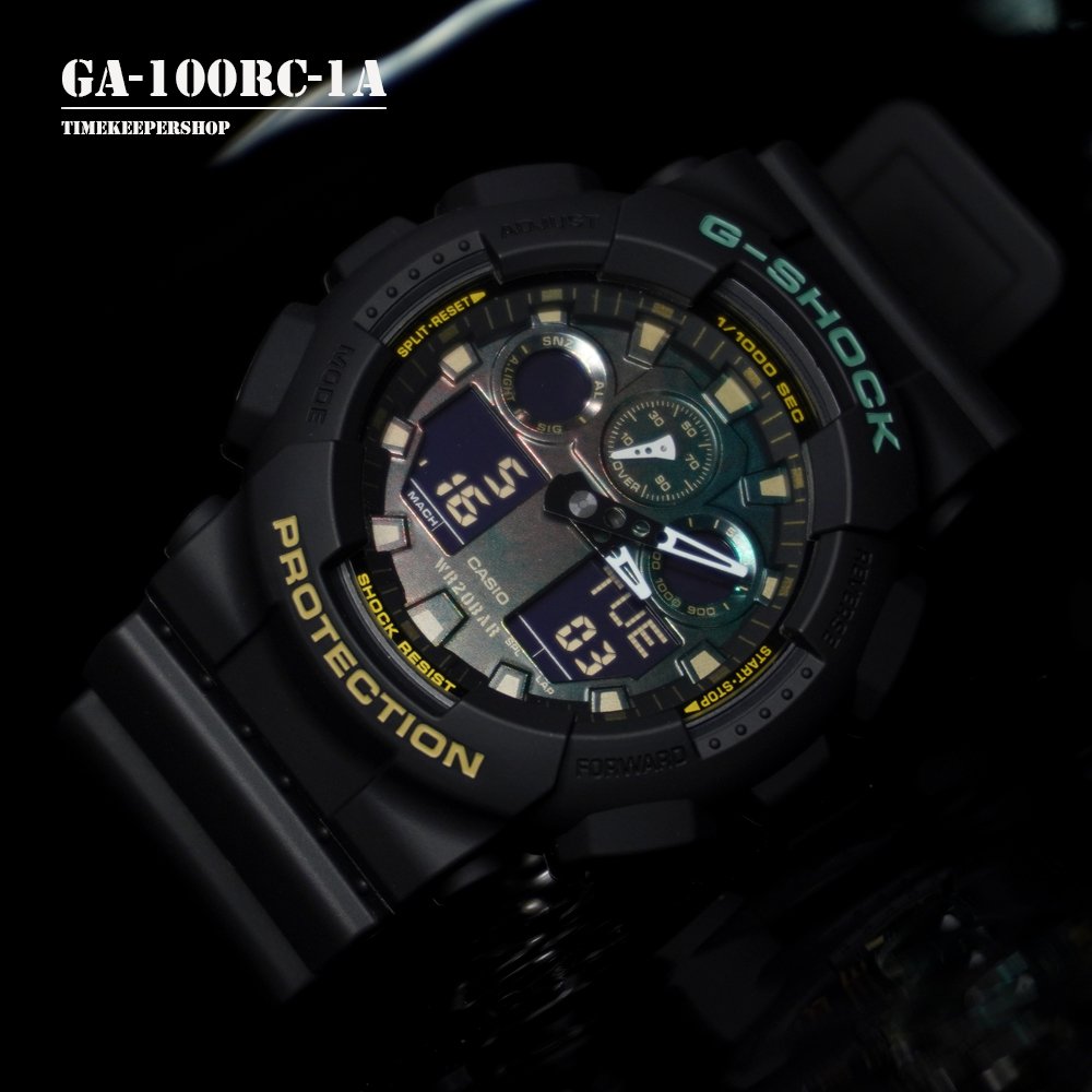 Casio G-Shock นาฬิกาข้อมือผู้ชาย สายเรซิน GA-100RC-1A - timekeepershop