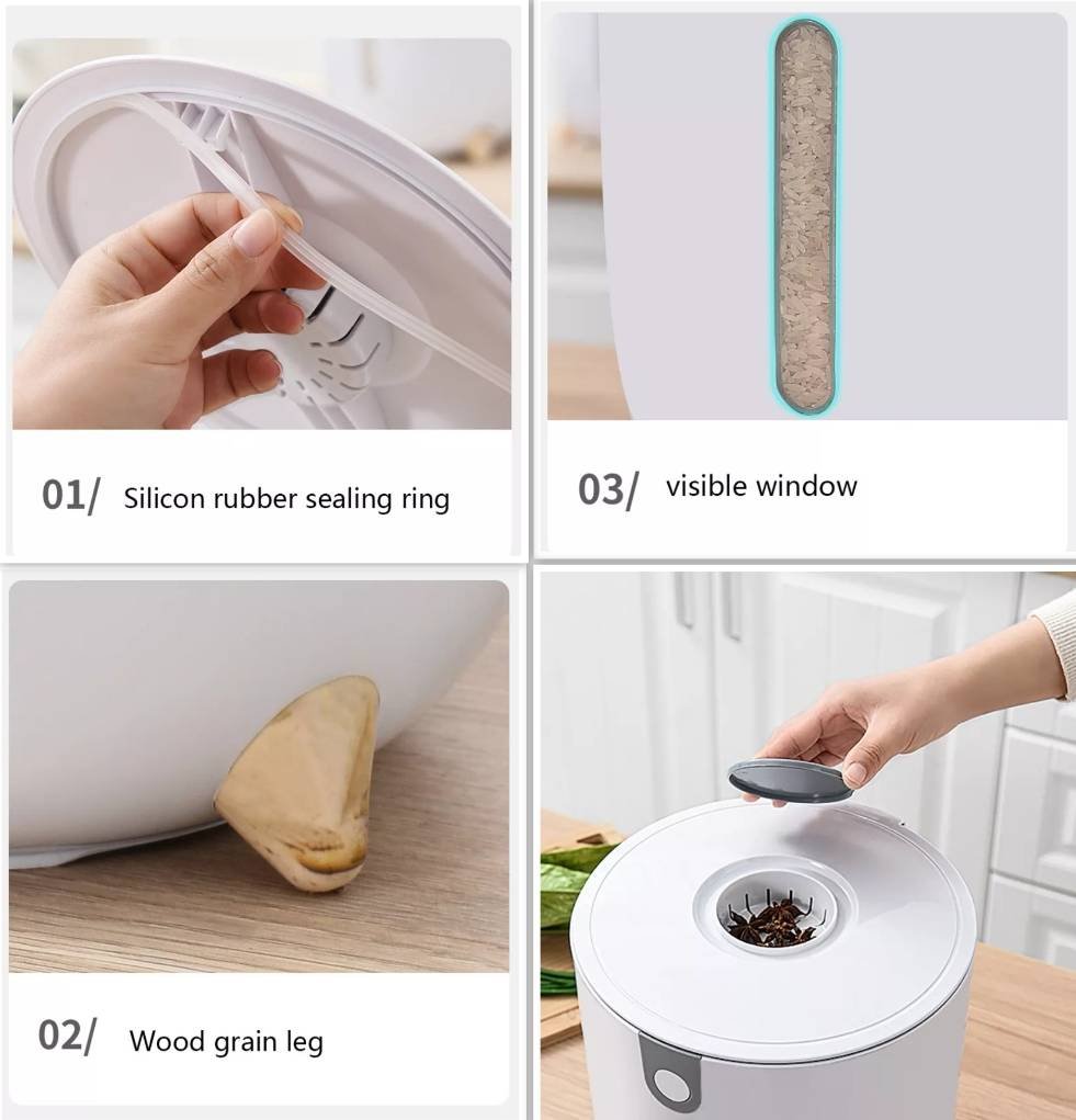 กล่องเก็บข้าวสาร ธัญพืช มินิมอล รุ่น Eva - simple-haus