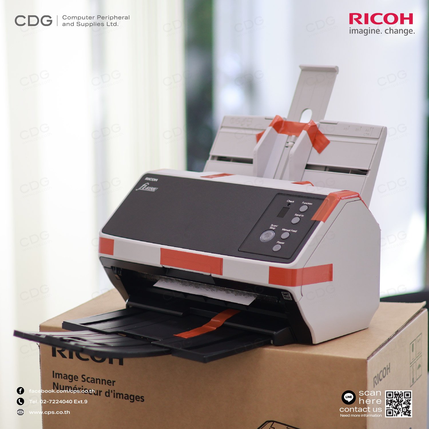 เครื่องสแกนเอกสาร Ricoh Fujitsu Image Scanner Fi-8150U - cps