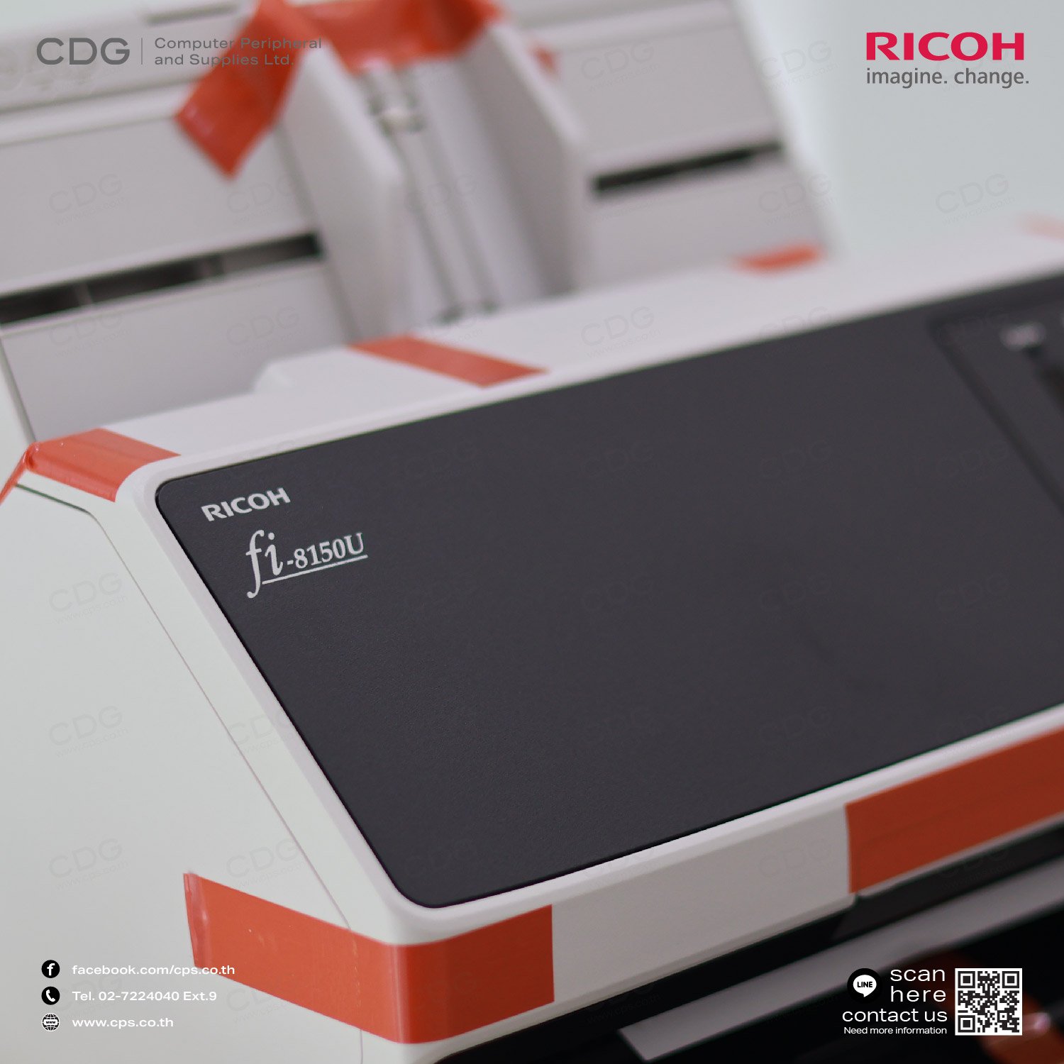 เครื่องสแกนเอกสาร Ricoh Fujitsu Image Scanner Fi-8150U - cps