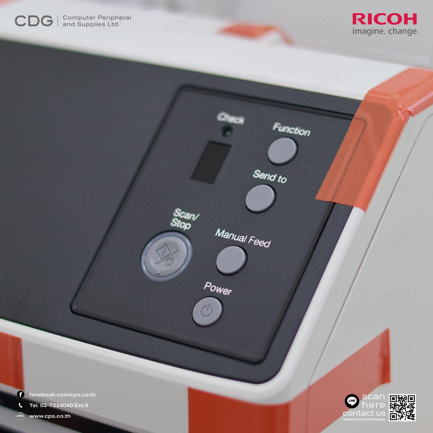 เครื่องสแกนเอกสาร Ricoh Fujitsu Image Scanner Fi-8150U - cps