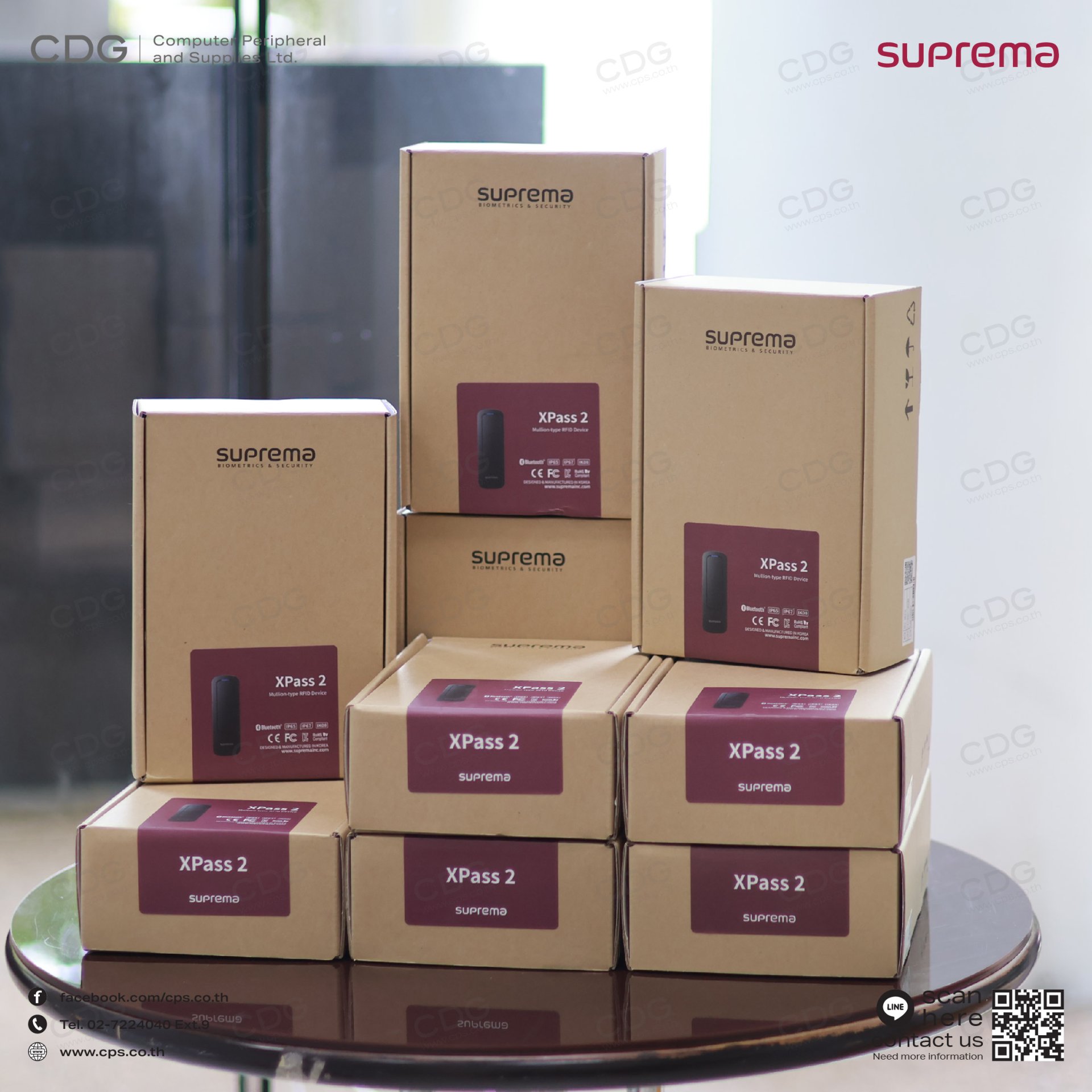 เครื่องอ่านบัตร Suprema XPass 2 Outdoor Compact RFID Reader - cps
