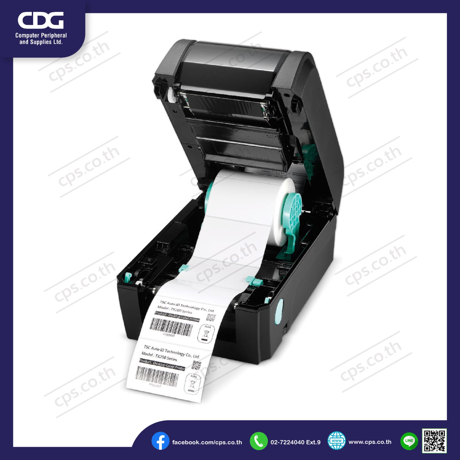 TSC TX600 Series Desktop Printer Barcode 203dpi - cps