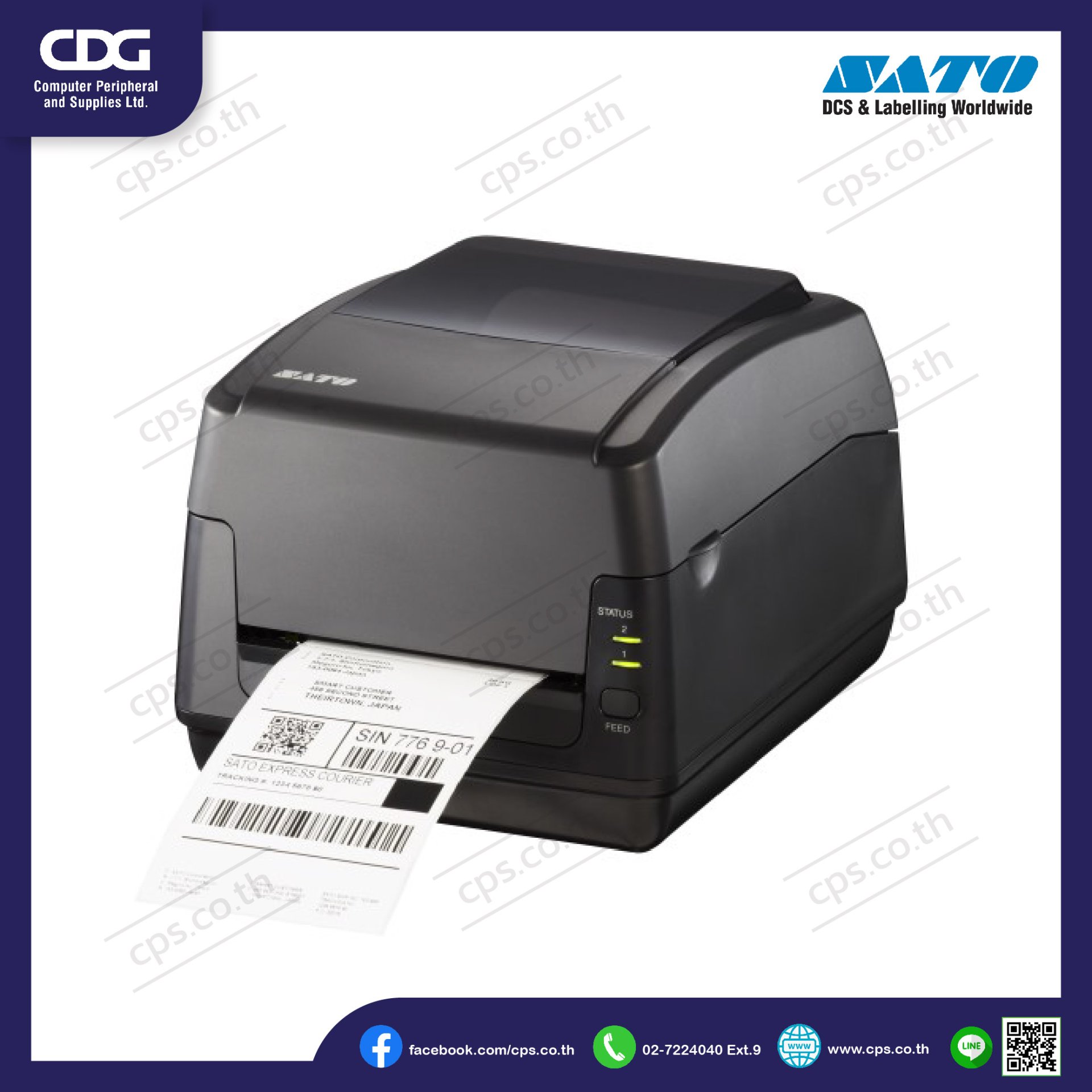 เครื่องพิมพ์บาร์โค้ด SATO WS4 Printer Series - cps