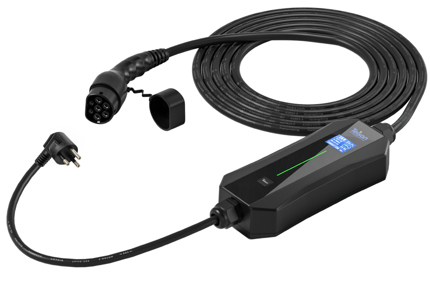 เครื่องชาร์จไฟแบบพกพา Teison EV Charger Pro Type2 Plug 6-16A 3.5Kw - cps