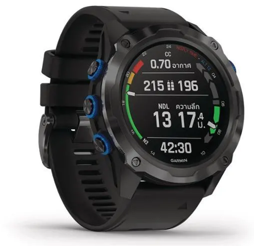 นาฬิกา Garmin Descent Mk2i Titanium Carbon Gray DLC with Black Band - cps