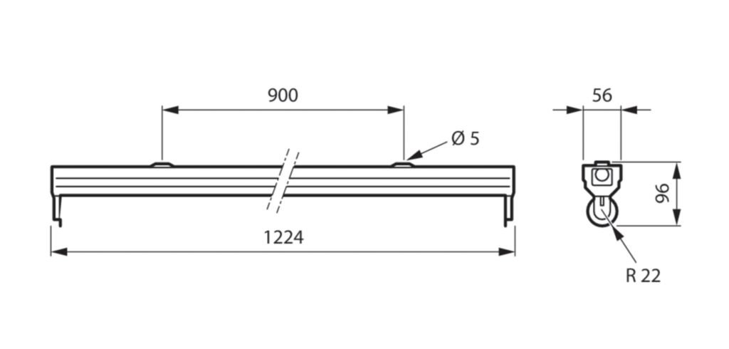 Philips UV-C Batten โคมไฟฆ่าเชื้อโรคแบบหลอดเดี่ยวพื้นฐาน - cps