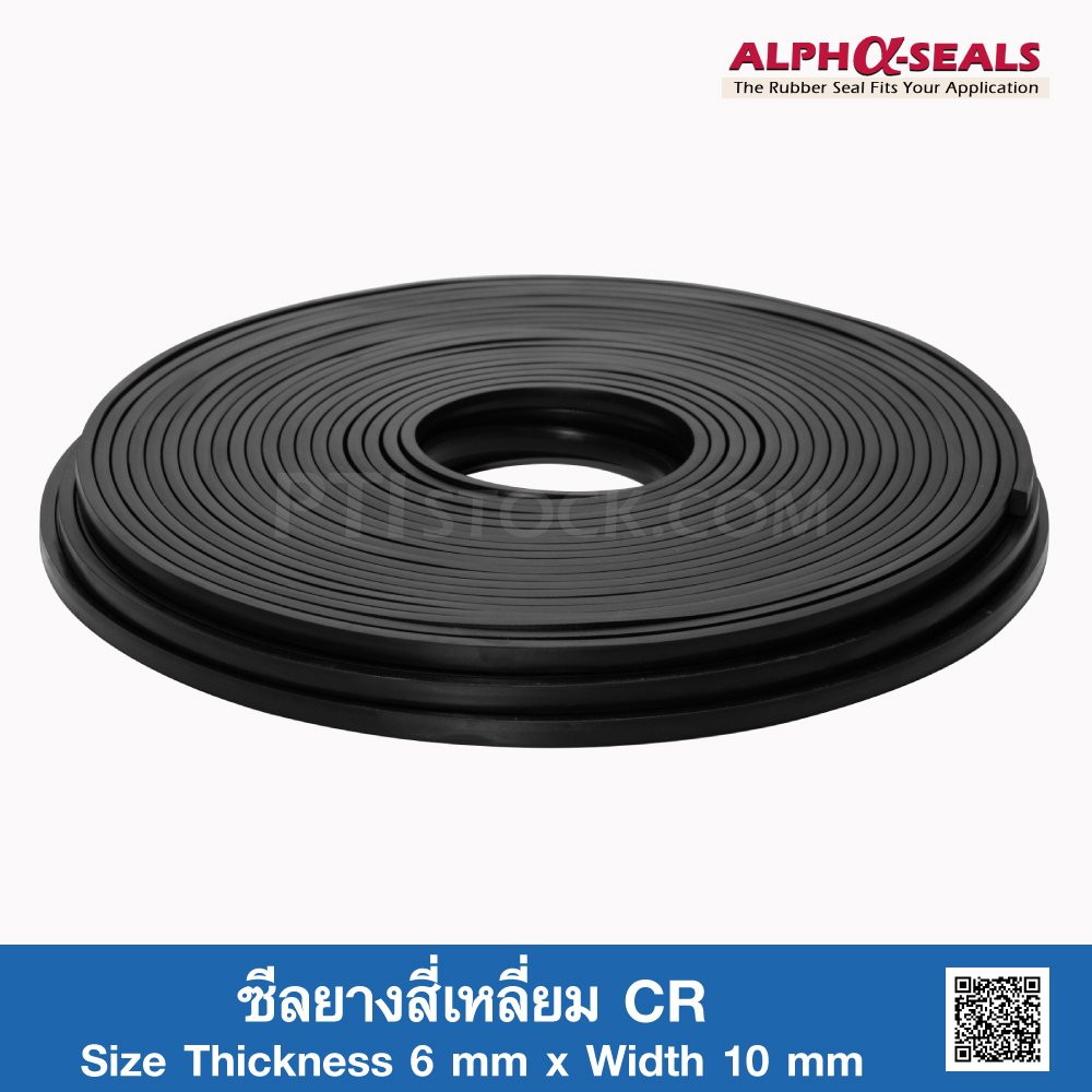 CR Rubber Square Cord 6x10mm Tel : 0-2257-7145 - ptistock