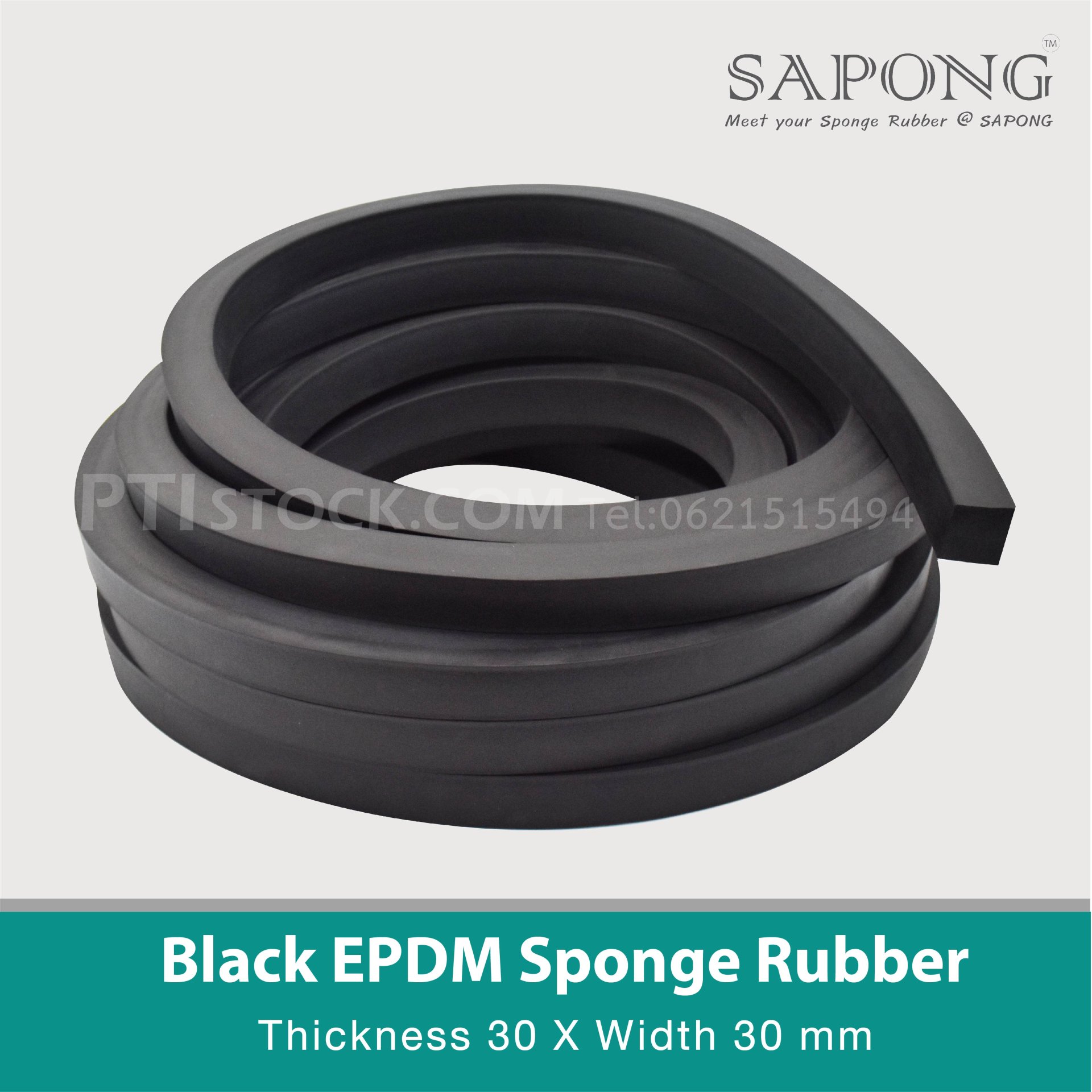 EPDM sponge rubber 30x30 mm Tel : 022577154 LINE@ @ptirubber - ptistock