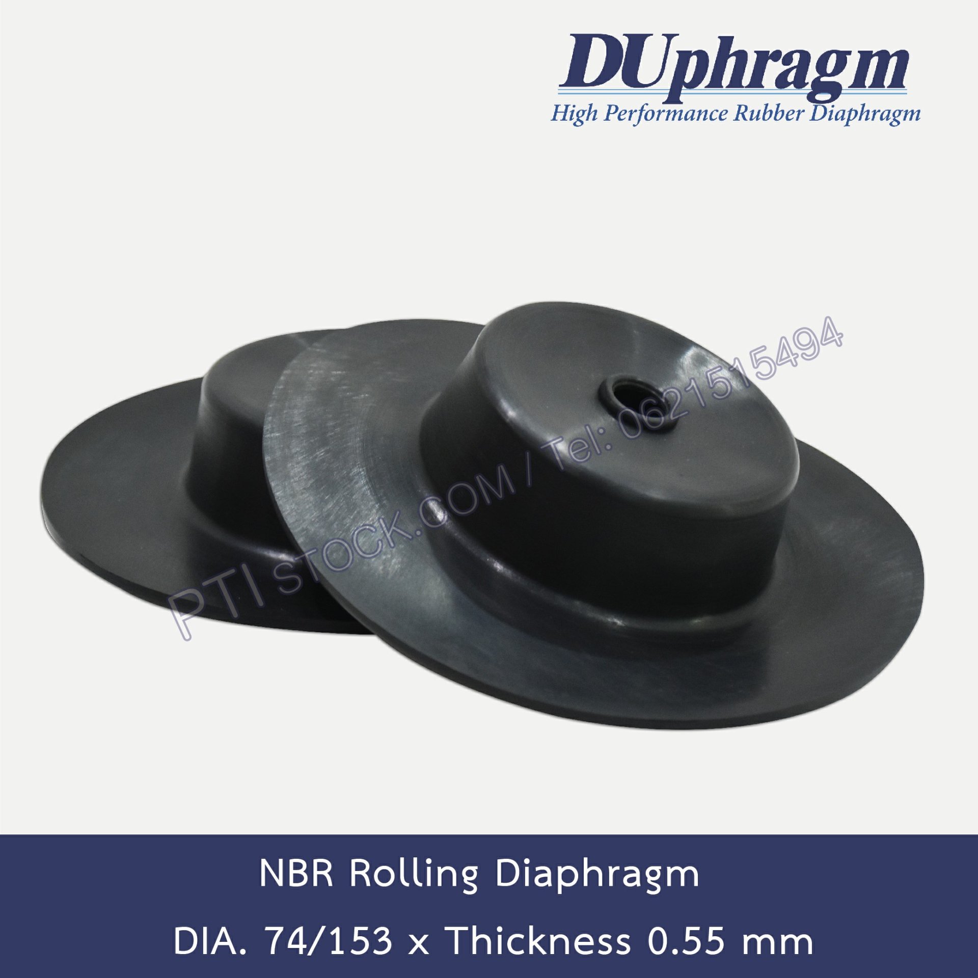 NBR Rolling Diaphragm DIA. 74/153 x T. 0.55 mm Tel: 0621515494 Line ...
