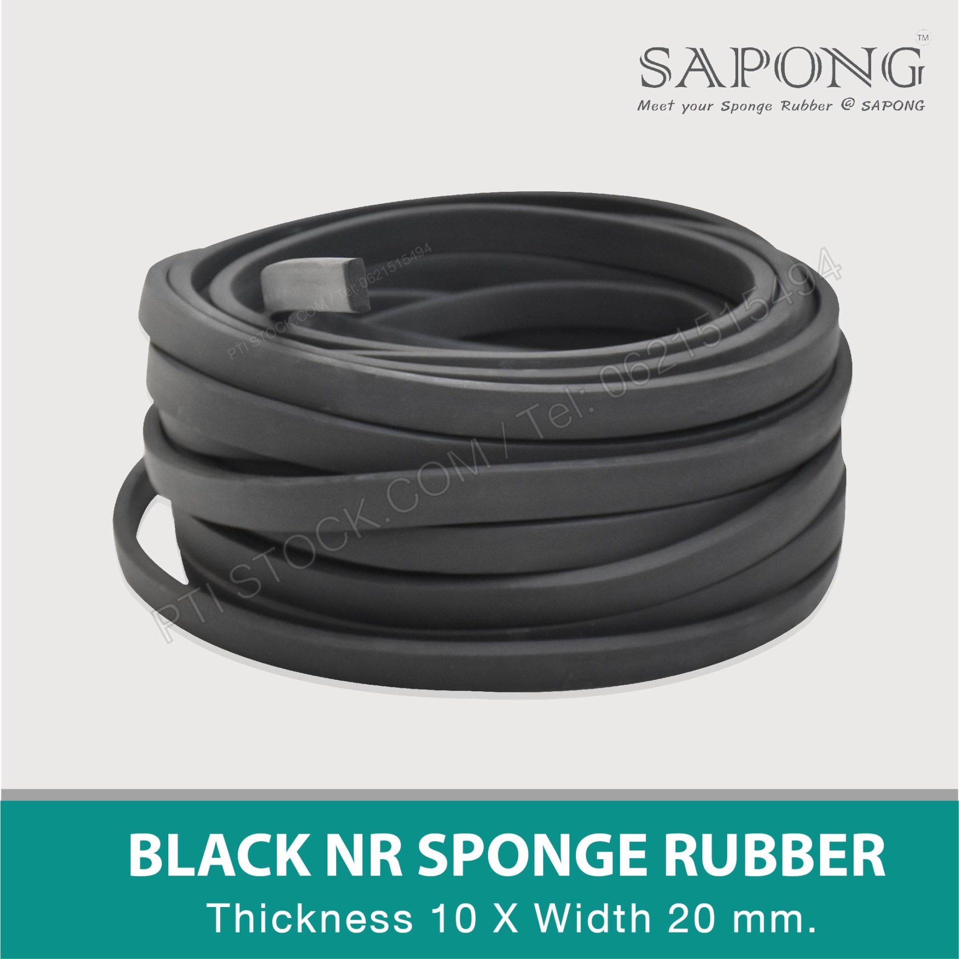 NR Sponge Rubber 10x20 mm. Tel : 022577154 LINE@ @ptirubber - ptistock