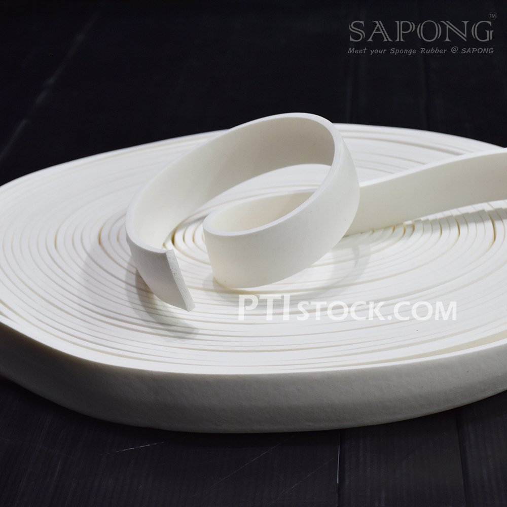 White silicone sponge rubber 4 x 30 mm Tel : 022577154 LINE@ @ptirubber ...