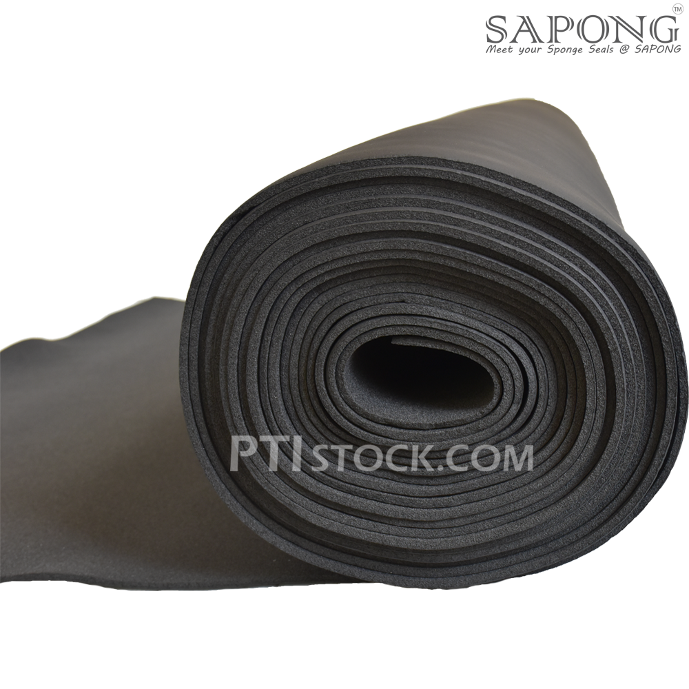 Heat insulating rubber sponge sheet 5 mm. - ptistock