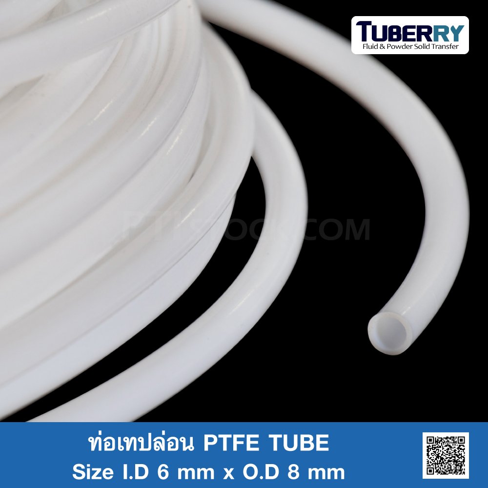 PTFE TUBE I.D 6 mm x O.D 8 mm Tel: 02-2577145 - ptistock