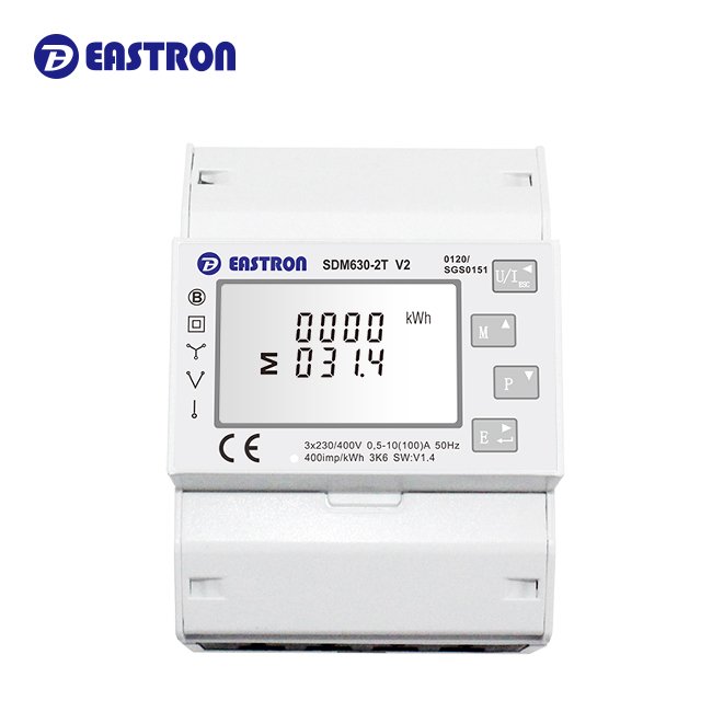 Eastron SDM630-2T V2 พาวเวอร์มิเตอร์ชนิด CT 100A ภายในตัว Three Phase Multifunction Energy Power ...