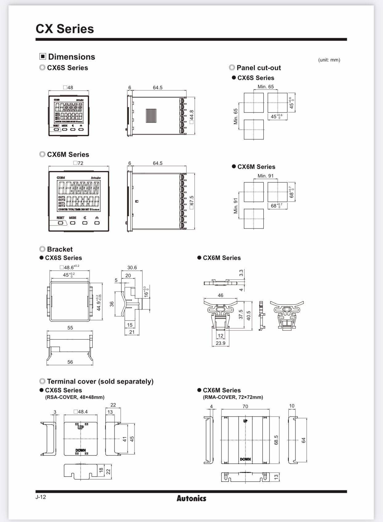 Autonics CX6S-1P4 เครื่องนับจำนวนและเครื่องตั้งเวลาระบบดิจิตอล LCD ...