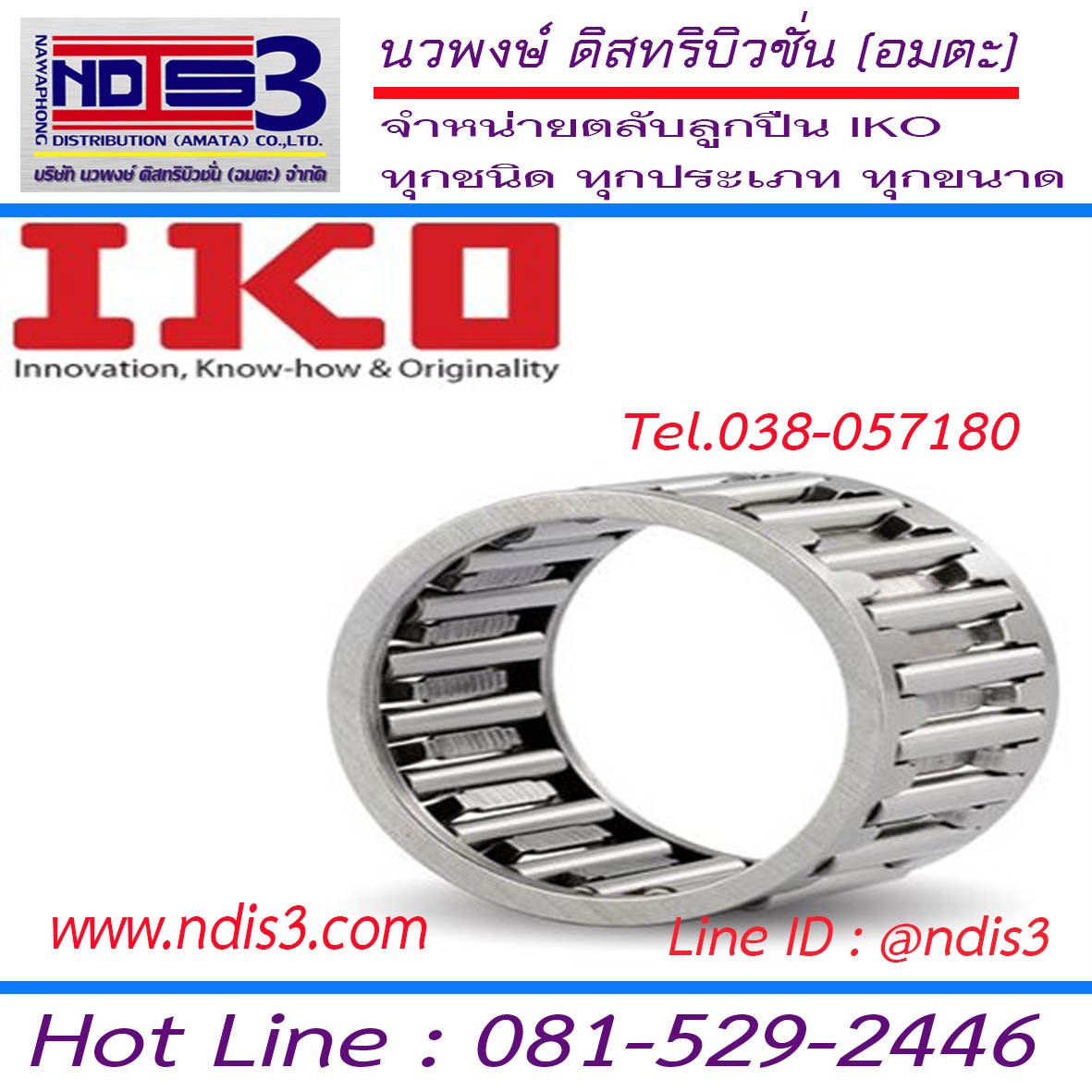 ตลับลูกปืนกรงนก IKO KT 425020 - ndis3