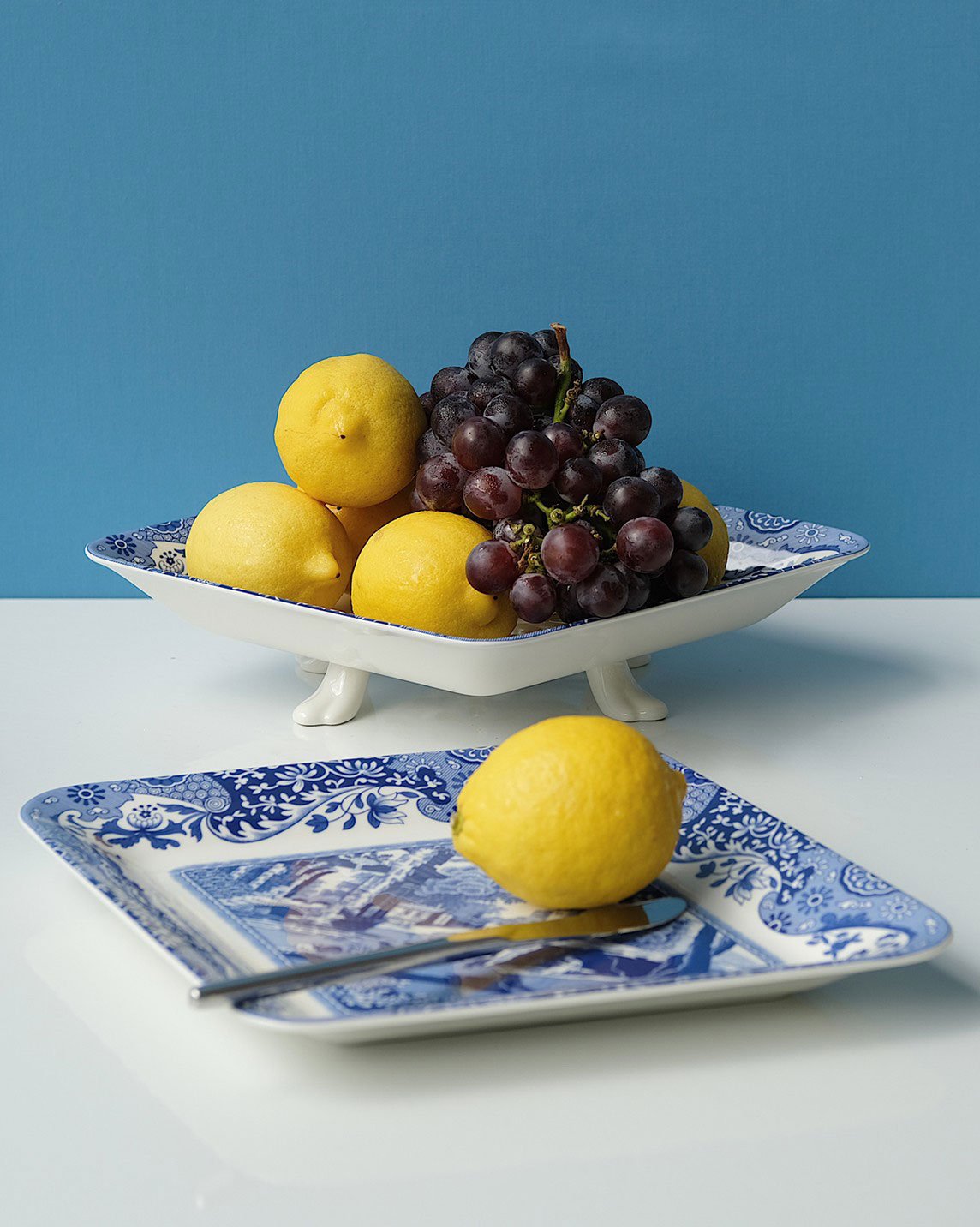 Spode Blue Italian 200th Anniversary 2 Piece Fruit Strainer ...