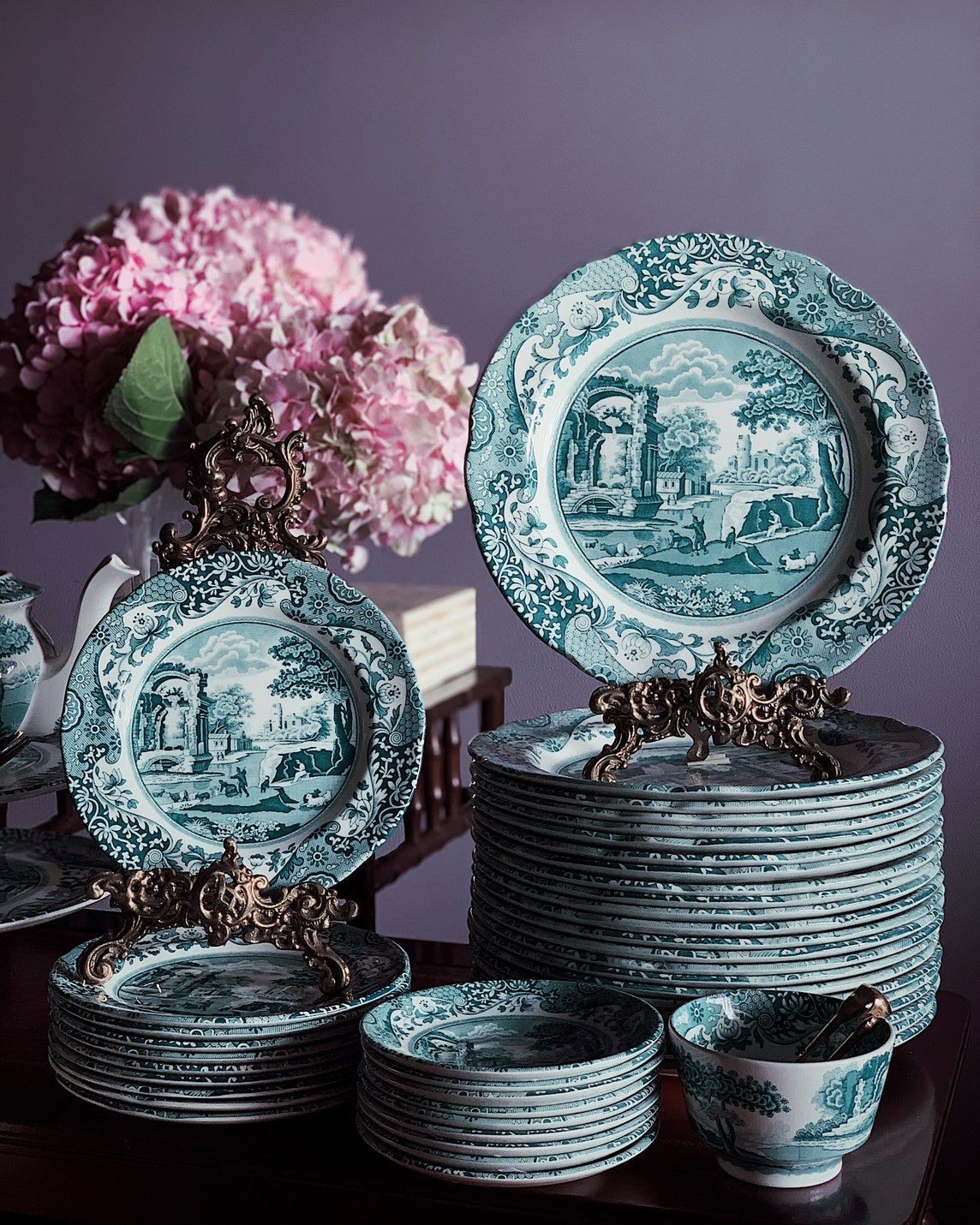 Spode Green Italian 10 in / 27 cm Dinner Plate - blueandwhitethailand