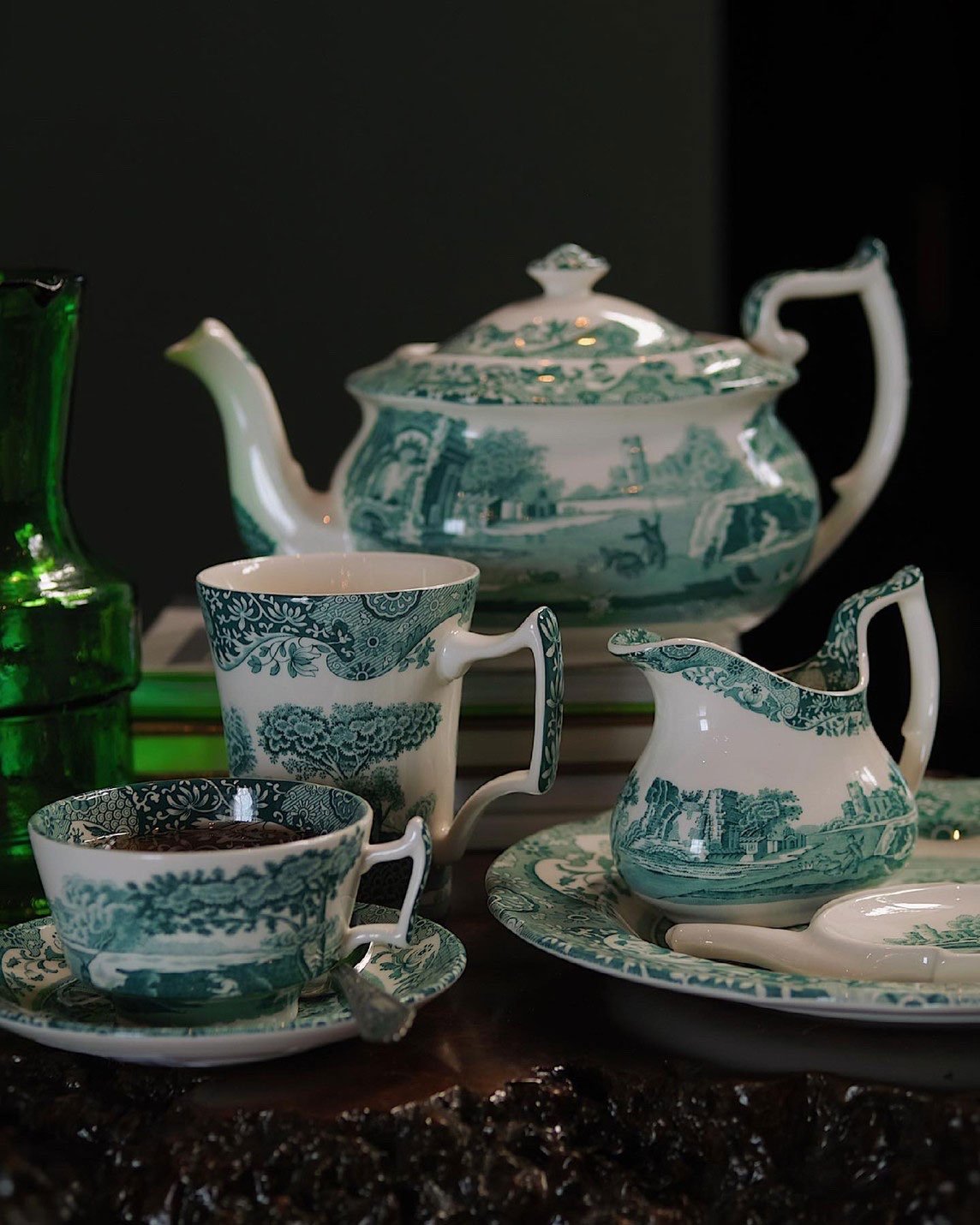 Spode Green Italian Cottage Mug - blueandwhitethailand