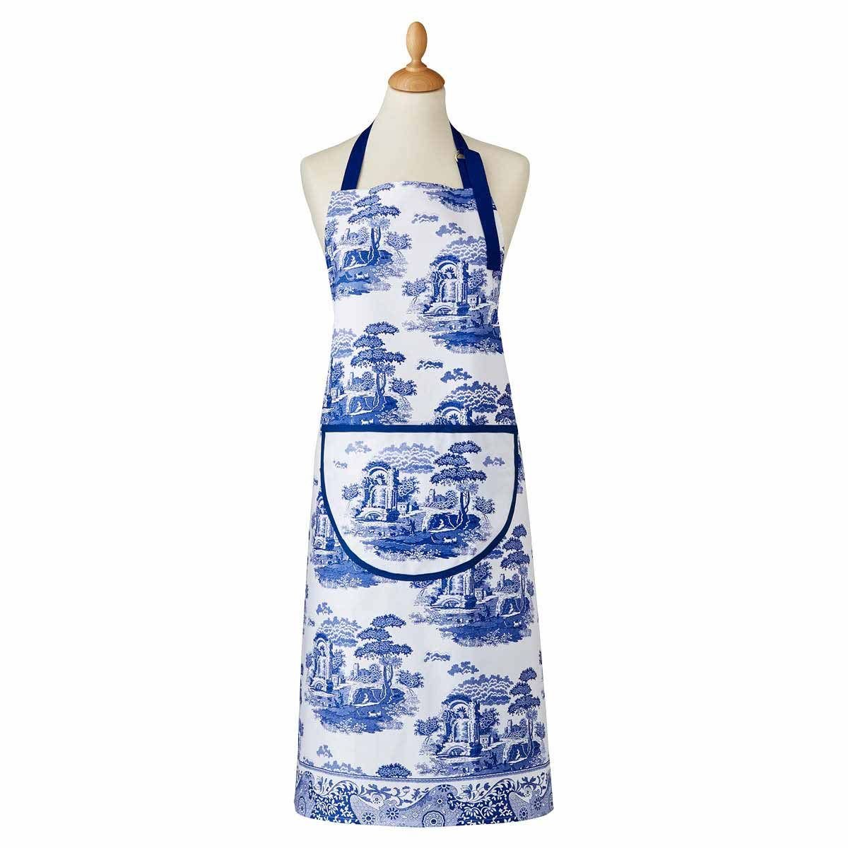 Pimpernel Blue Italian Apron Cotton - blueandwhitethailand