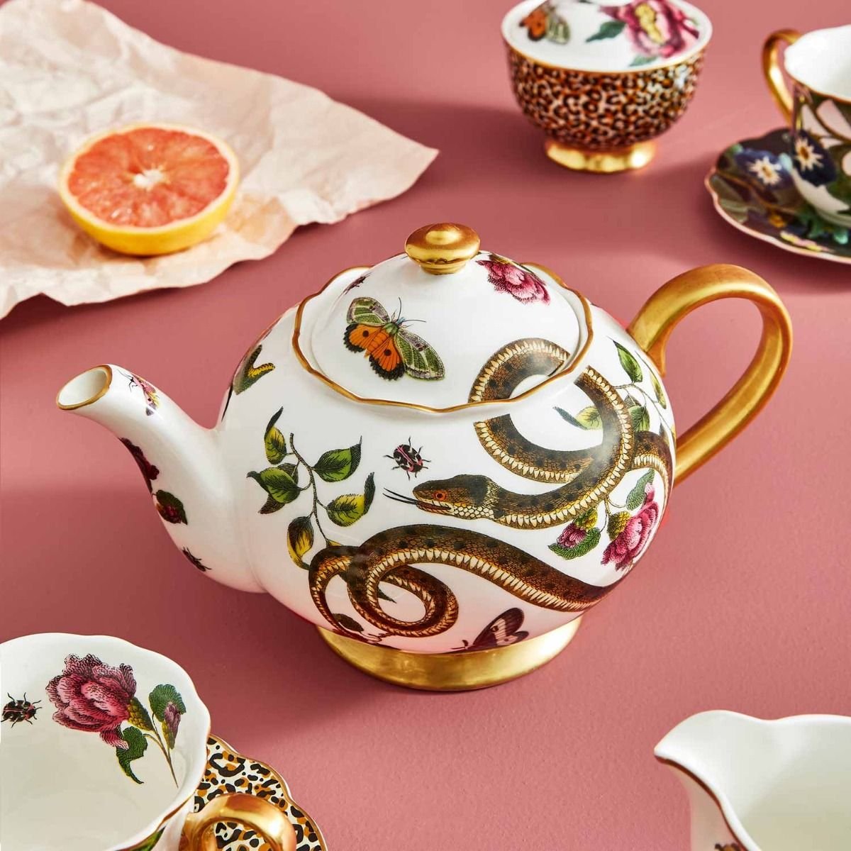 Creatures of Curiosity Snake Teapot - blueandwhitethailand