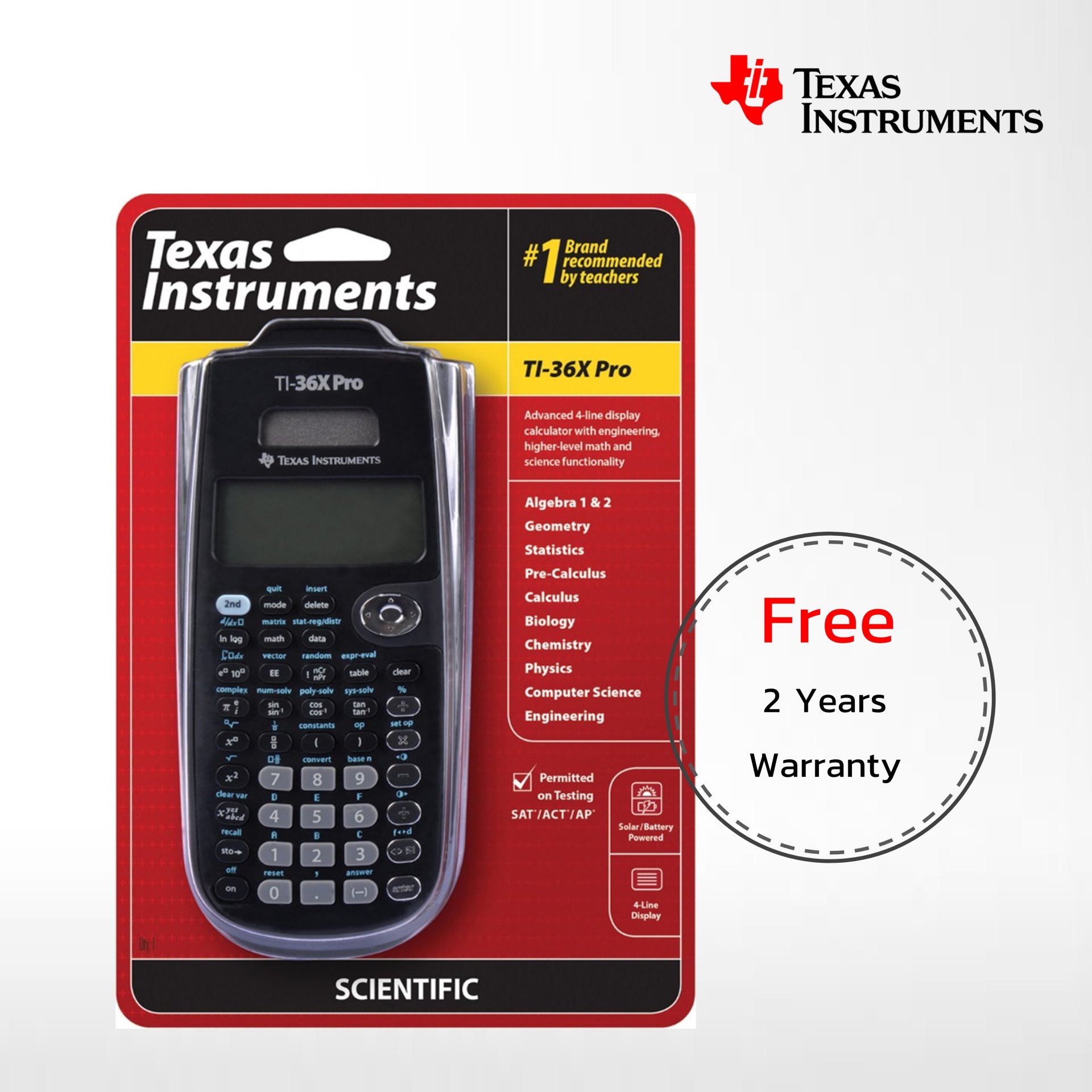 TI-36XPro | เครื่องคิดเลขวิทยาศาสตร์ Texas Instruments - opentech