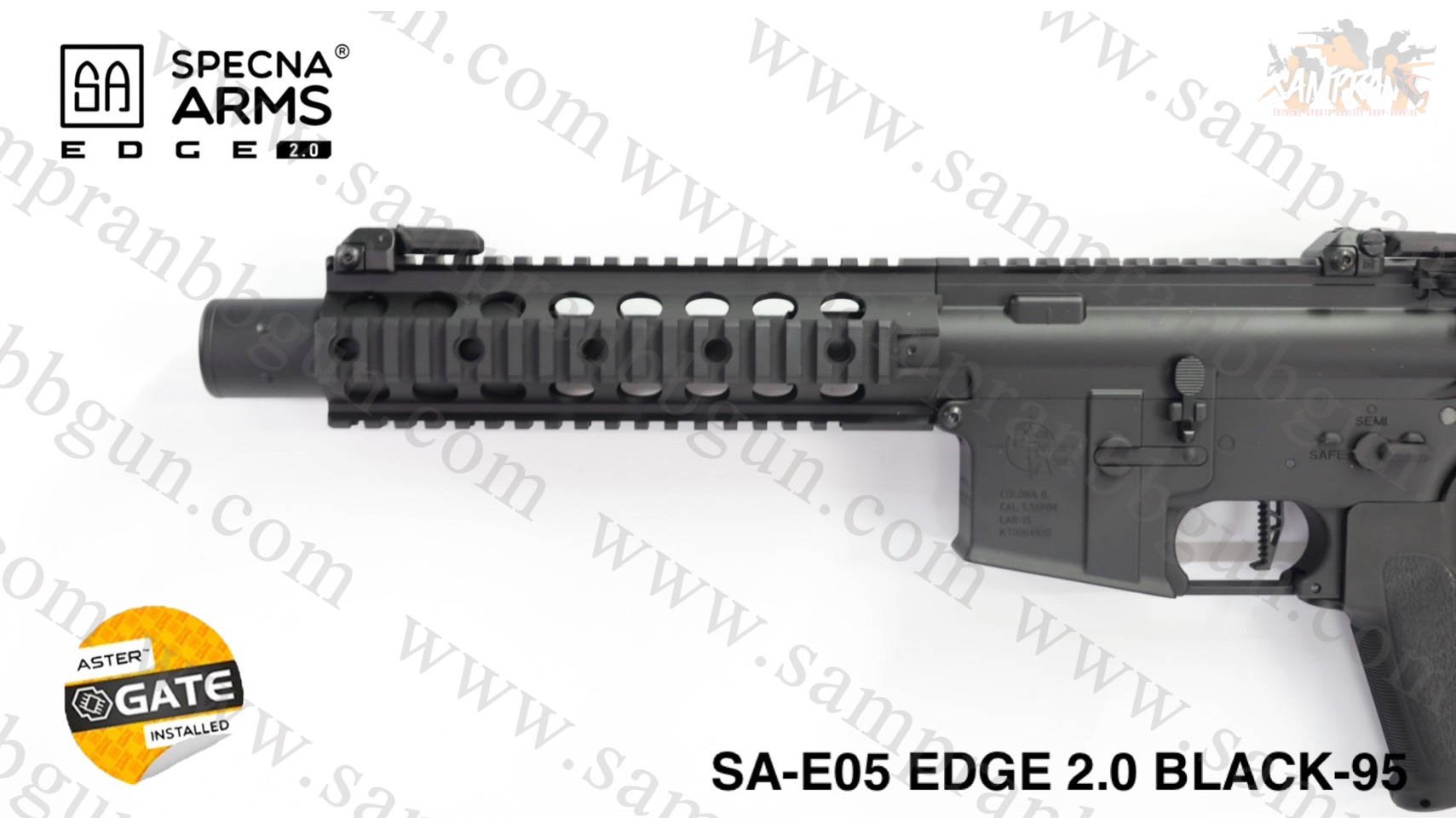 Specna Arms E05 EDGE 2.0TM AEG - Black - sampranbbgun