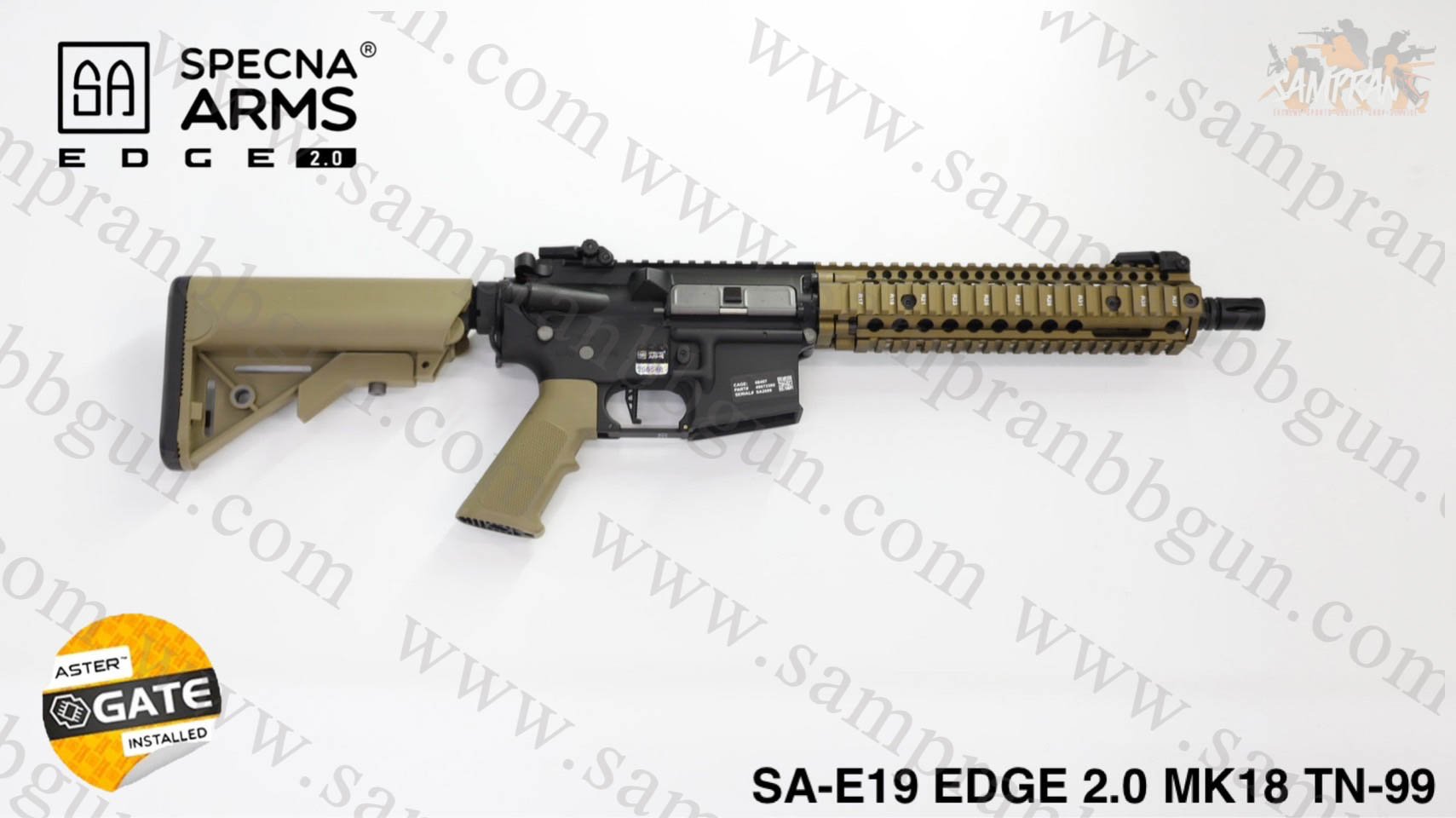 Specna Arms E19 EDGE 2.0TM DD MK18 Mod1 AEG - TAN - sampranbbgun