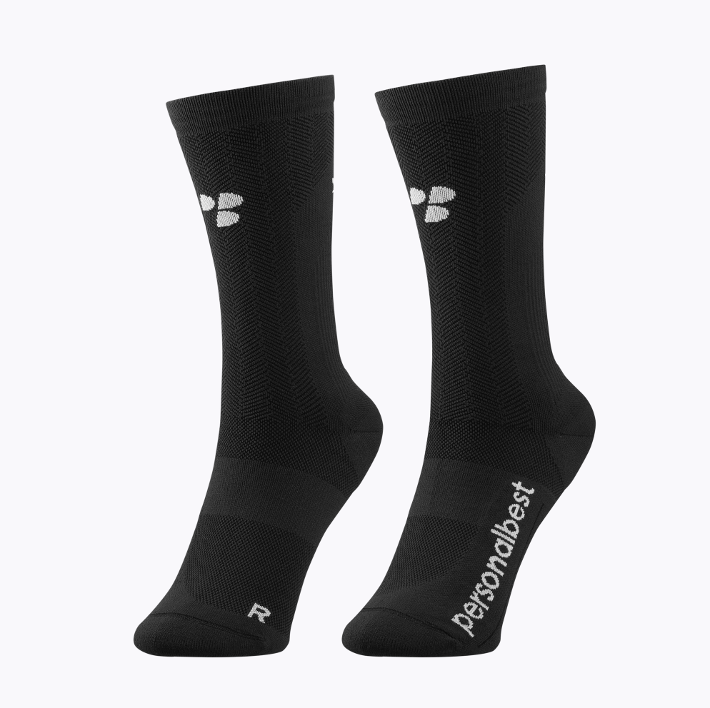 Performance Sock – Black - personalbestdotrun