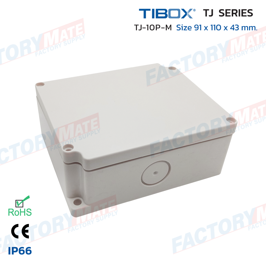 TIBOX TJ-10P-M กล่องเทอร์มินอลพลาสติกกันน้ำIP66, Plastic Terminal Block Box