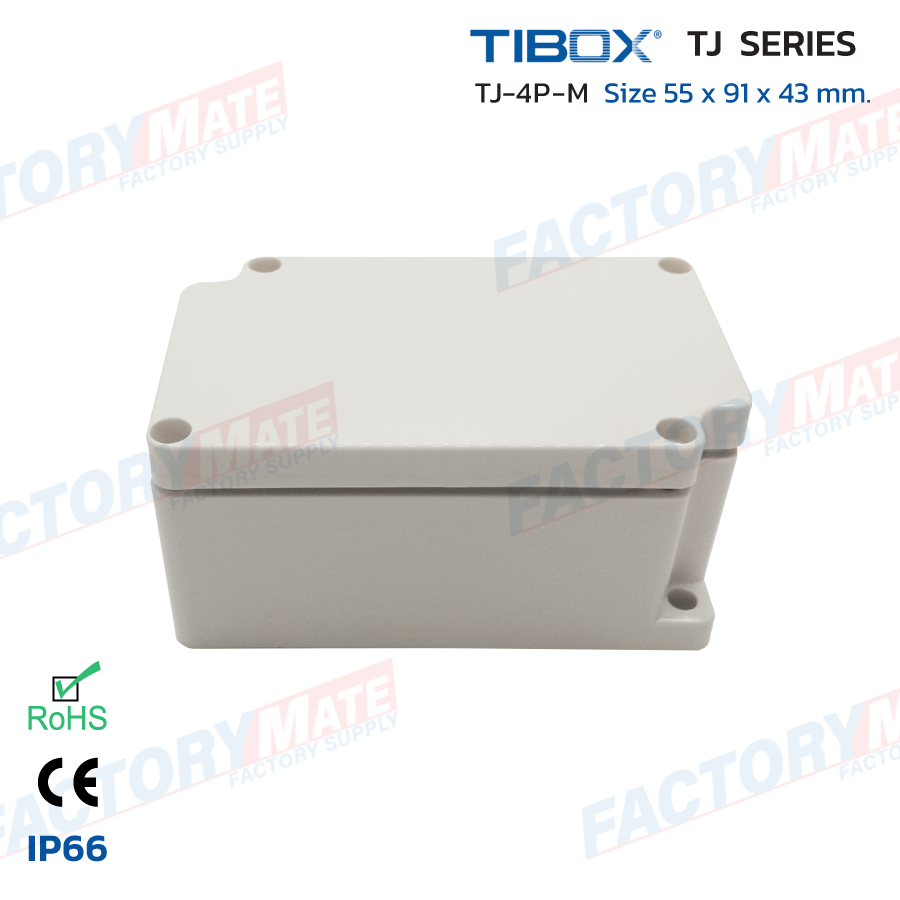 TIBOX TJ-4P-M กล่องเทอร์มินอลพลาสติกกันน้ำIP66, Plastic Terminal Block Box