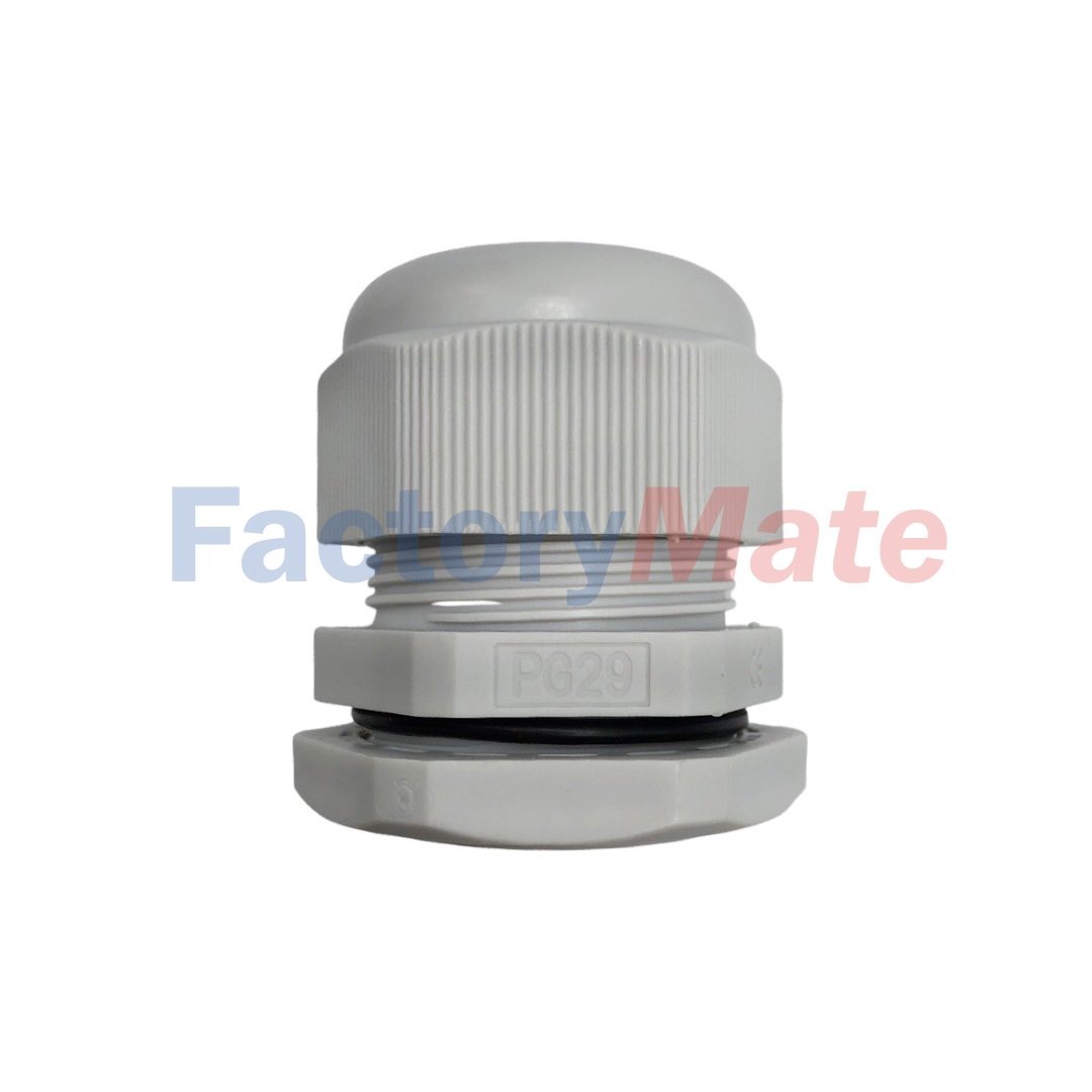 R&R เคเบิ้ลแกลนด์เกลียวล็อค PG29,Cable Gland PG29 สีเทา - factorymate