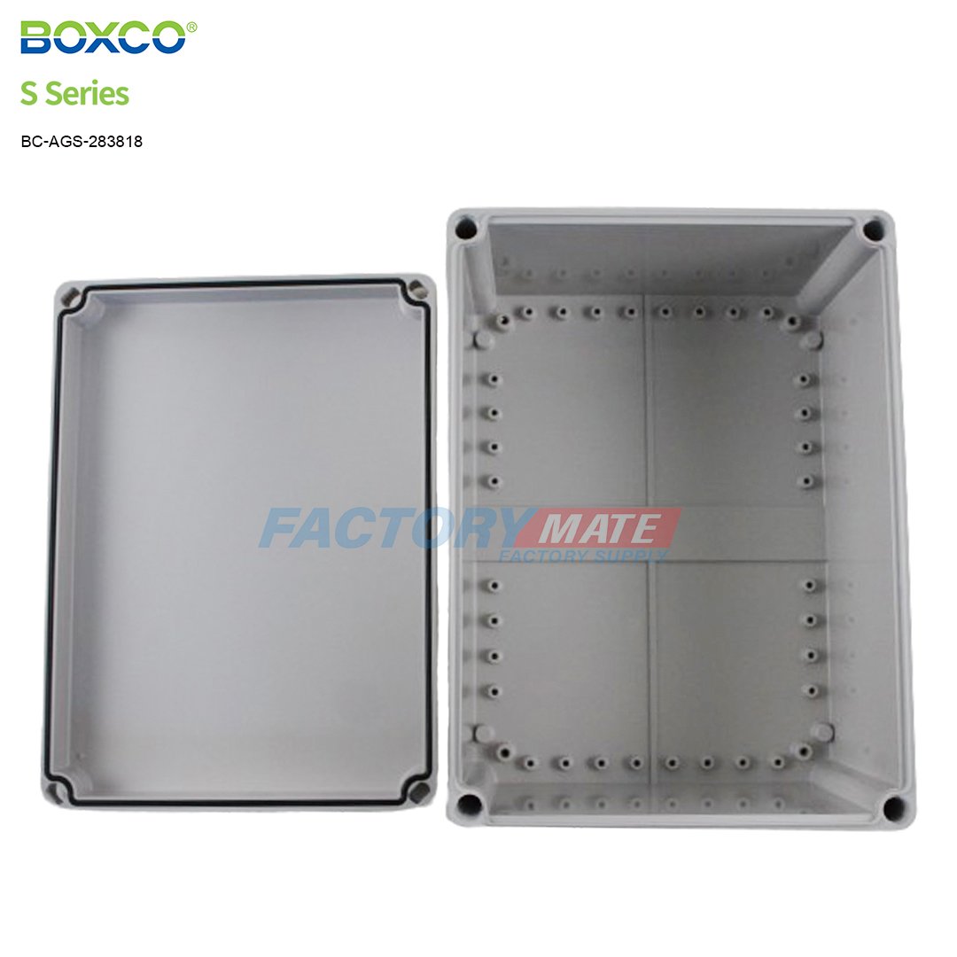 BC-AGS-283818 | กล่องพลาสติกกันน้ำ/กันฝุ่นขนาด280×380×180mm - factorymate