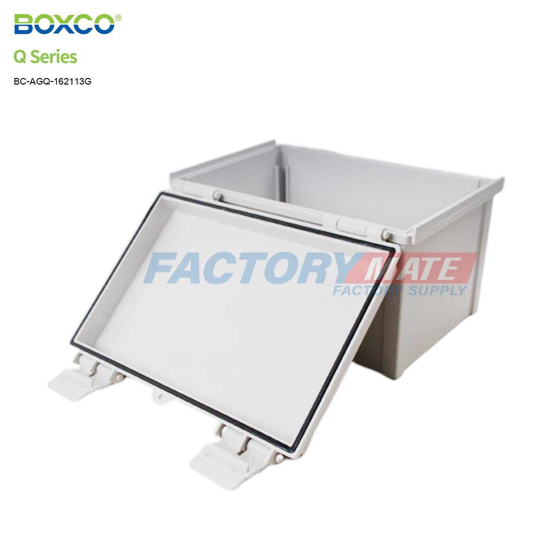 BC-AGQ-162113G | กล่องพลาสติกกันน้ำ/กันฝุ่นพร้อมเพลทพลาสติก - factorymate