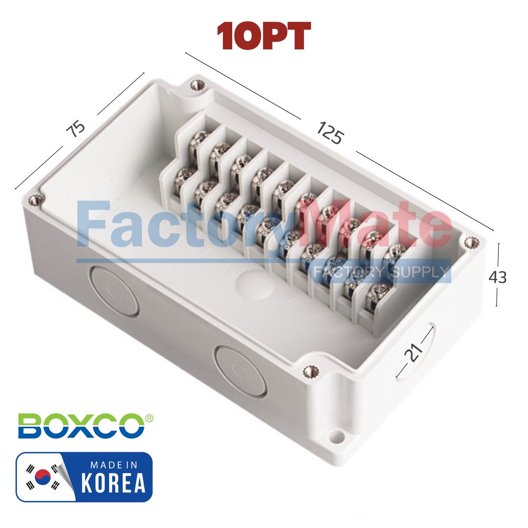 Boxco Terminal Block Box AGG-10PT | กล่องพลาสติกเทอร์มินอลบล็อก 10PT ...