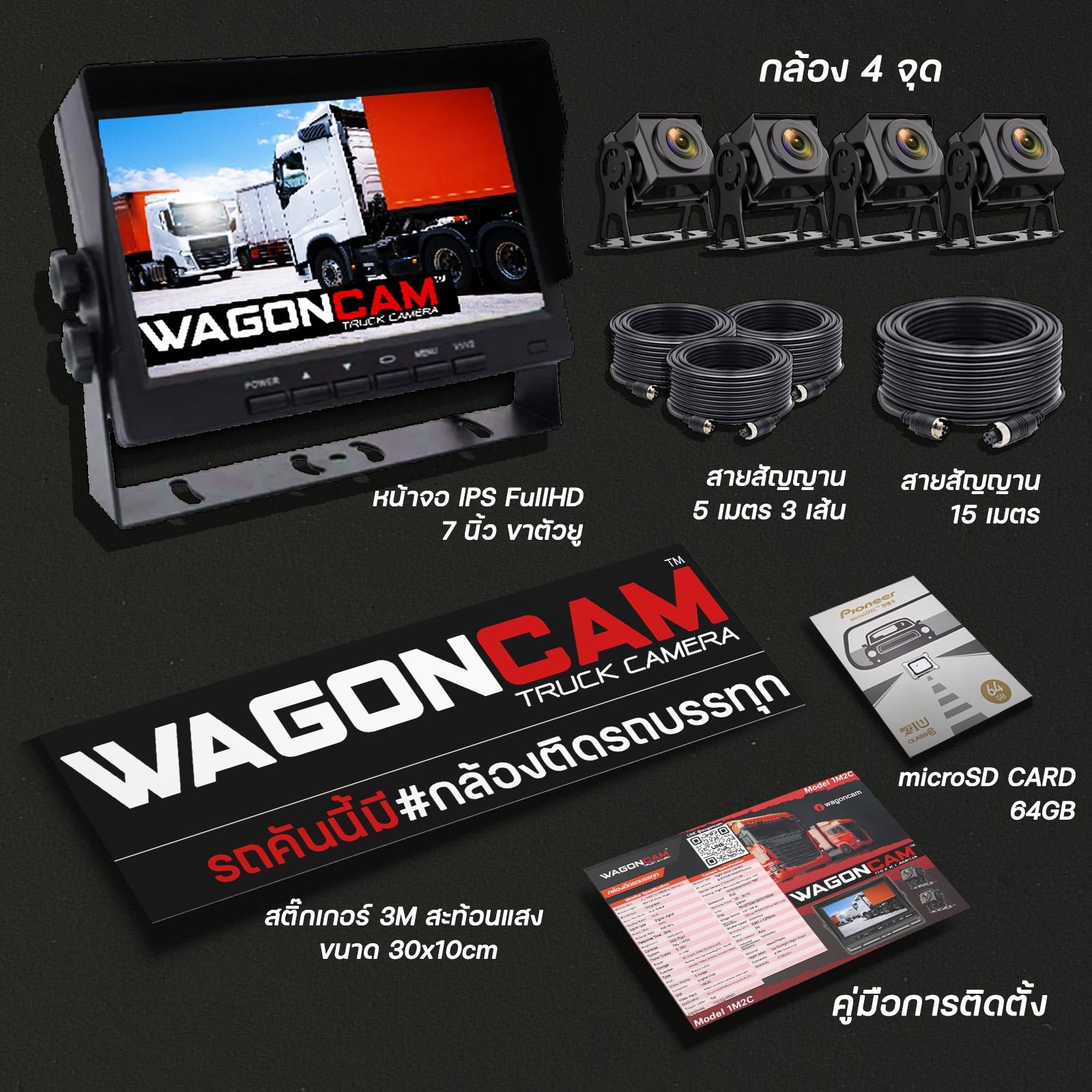 กล้องติดรถบรรทุก รุ่น 1M4C (ยอดนิยม) - wagoncam