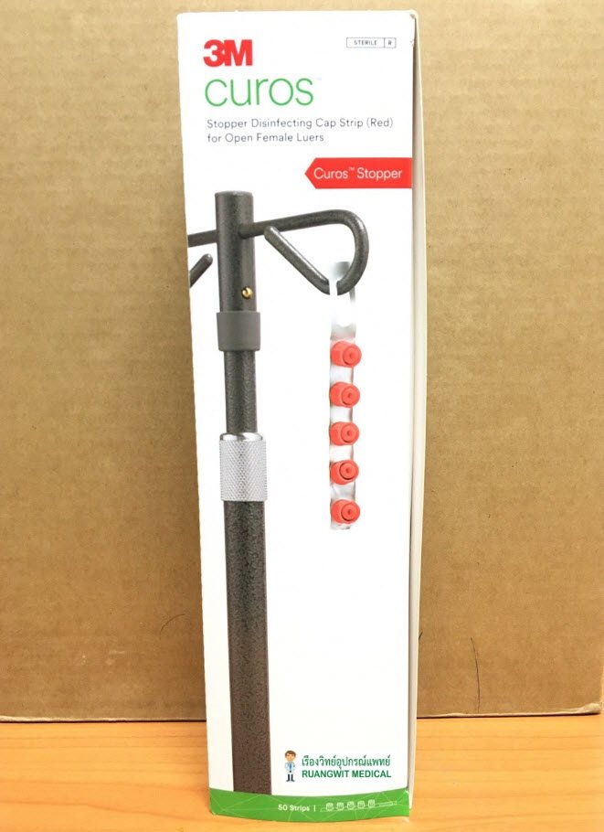3M Curos Stopper Disinfecting Cap Strip ฝาแดง (5x50strips) ฝาครอบฆ่า ...
