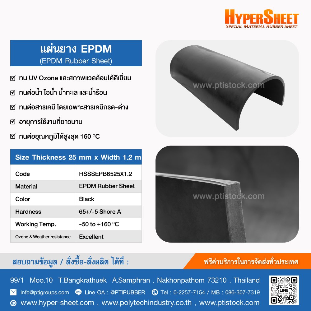 EPDM Rubber Sheet 25 mm - polytechindustry