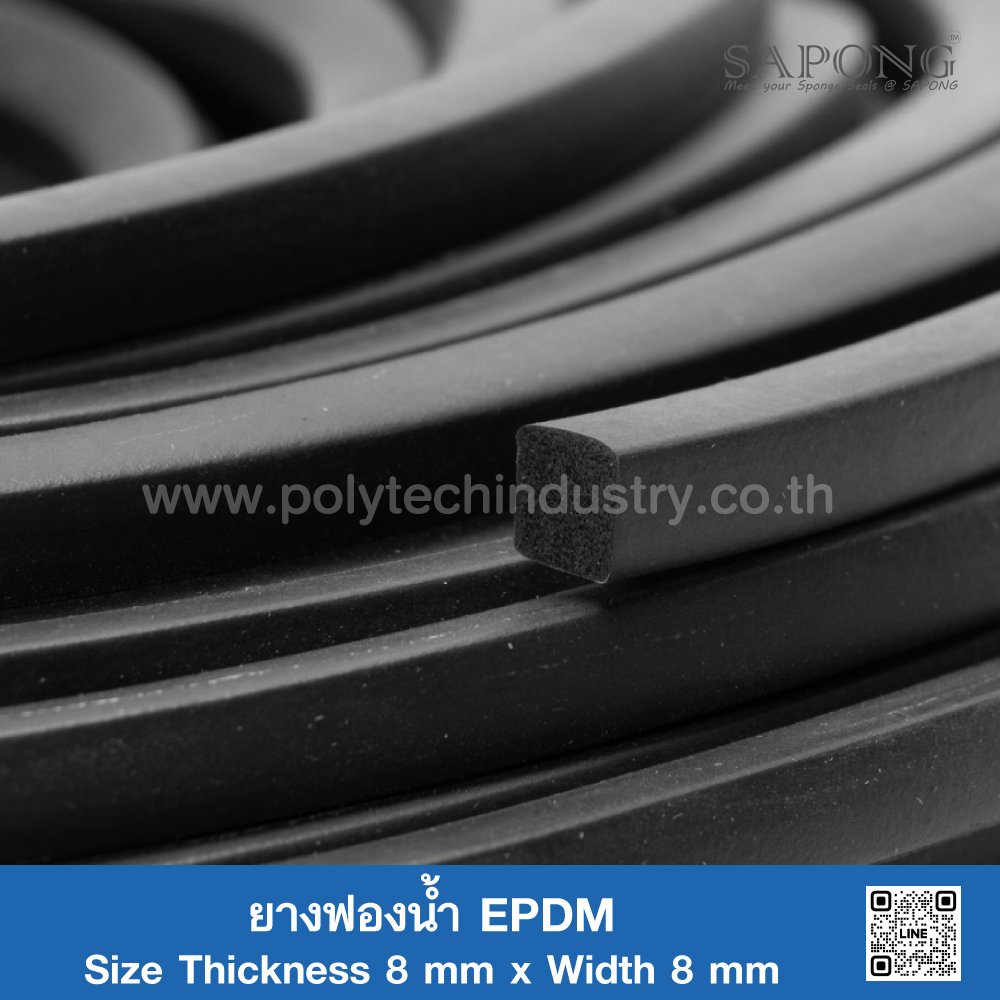 EPDM Sponge Rubber 8x8mm - polytechindustry